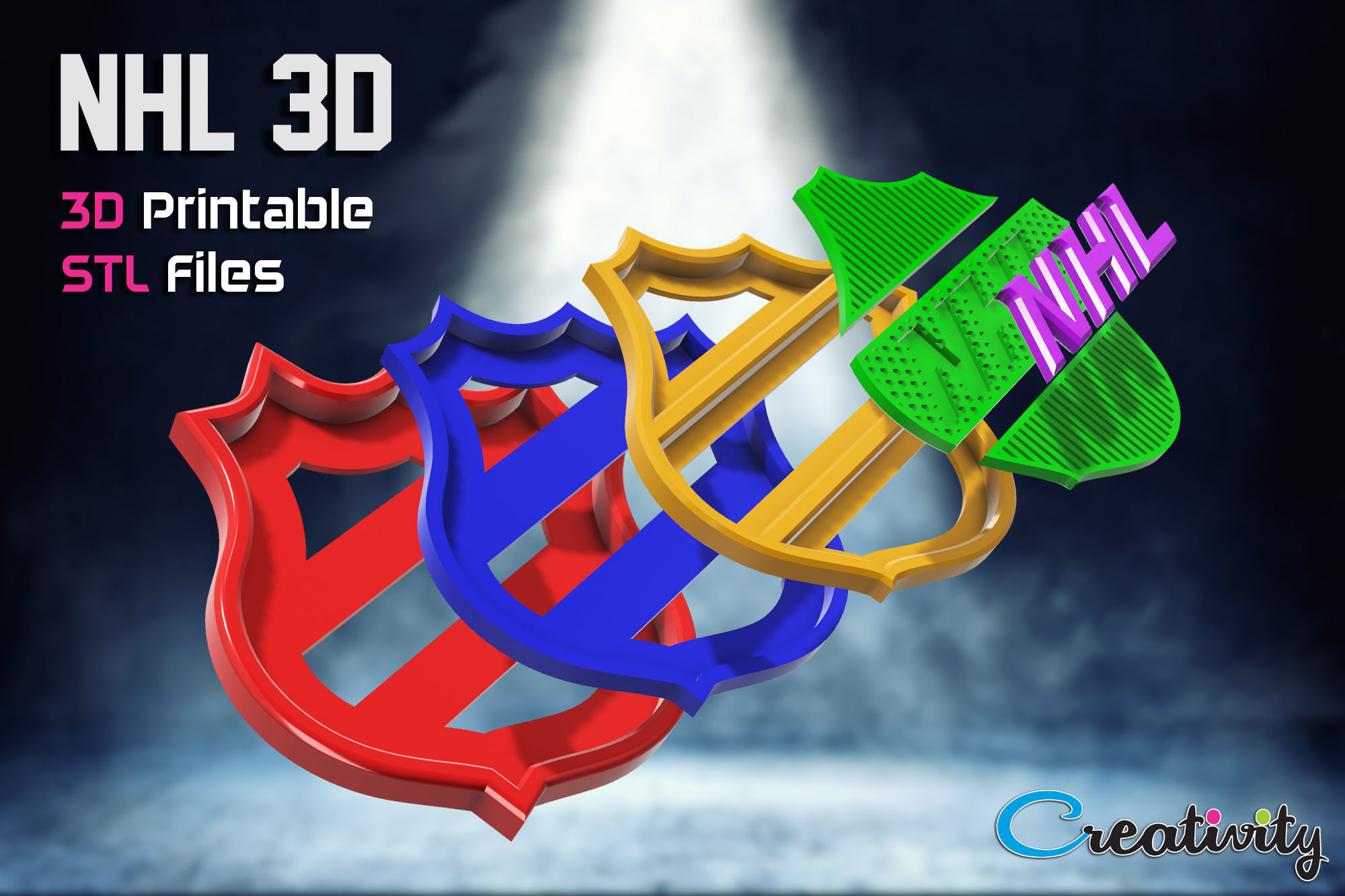 NHL logo 3D 3D model 3D printable | CGTrader