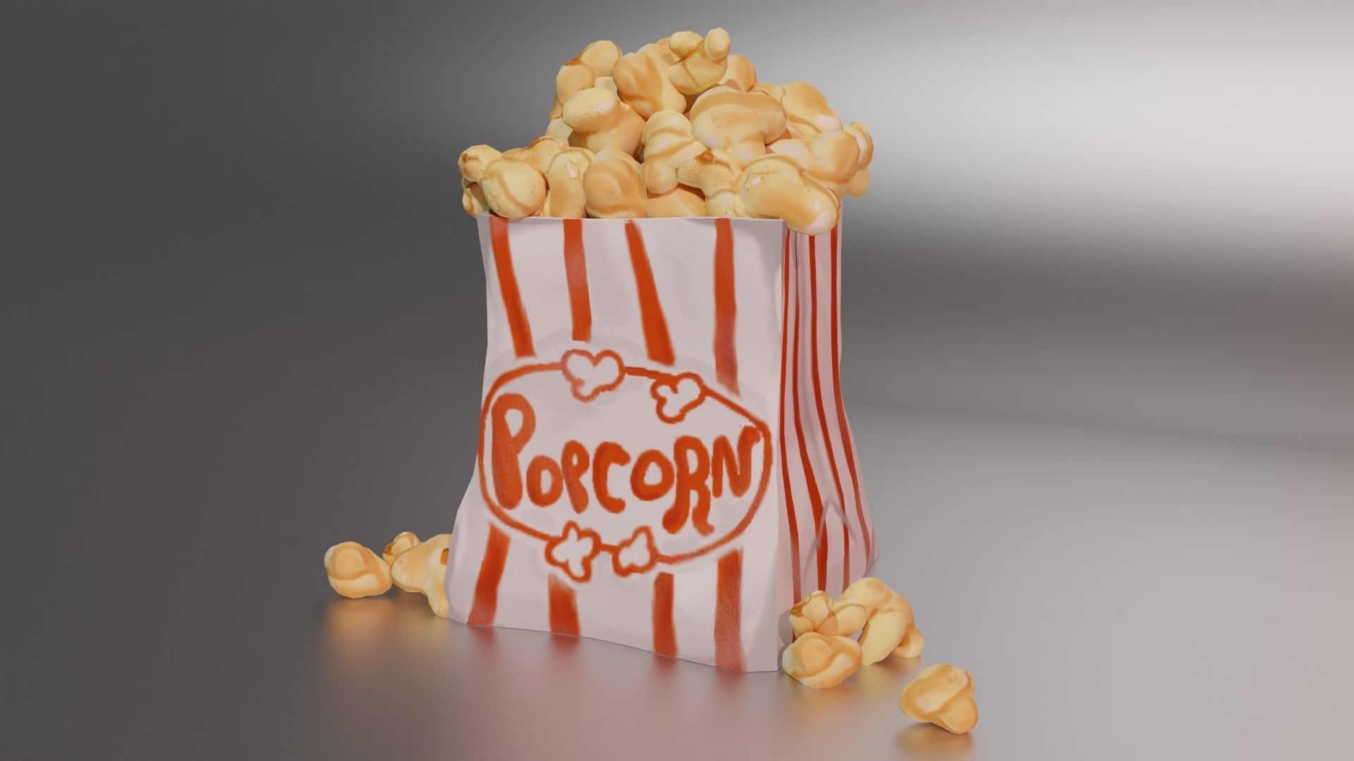 3D model Popcorn bag VR / AR / low-poly | CGTrader
