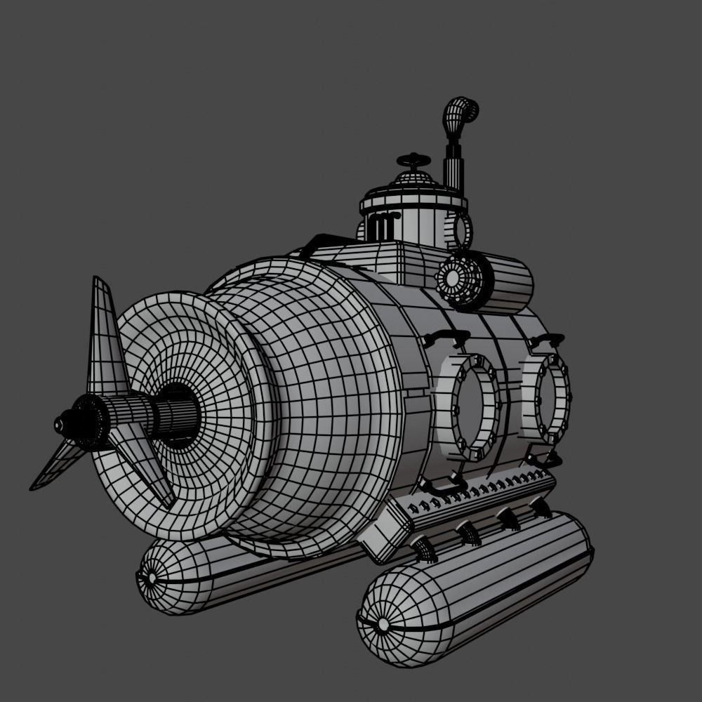 Steampunk Submarine 3D model | CGTrader