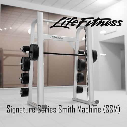 3D model LifeFitness Signature Series Smith Machine Rigged 3D model VR / AR / low-poly | CGTrader