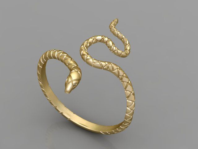 Small Snake Ring 3D model 3D printable | CGTrader