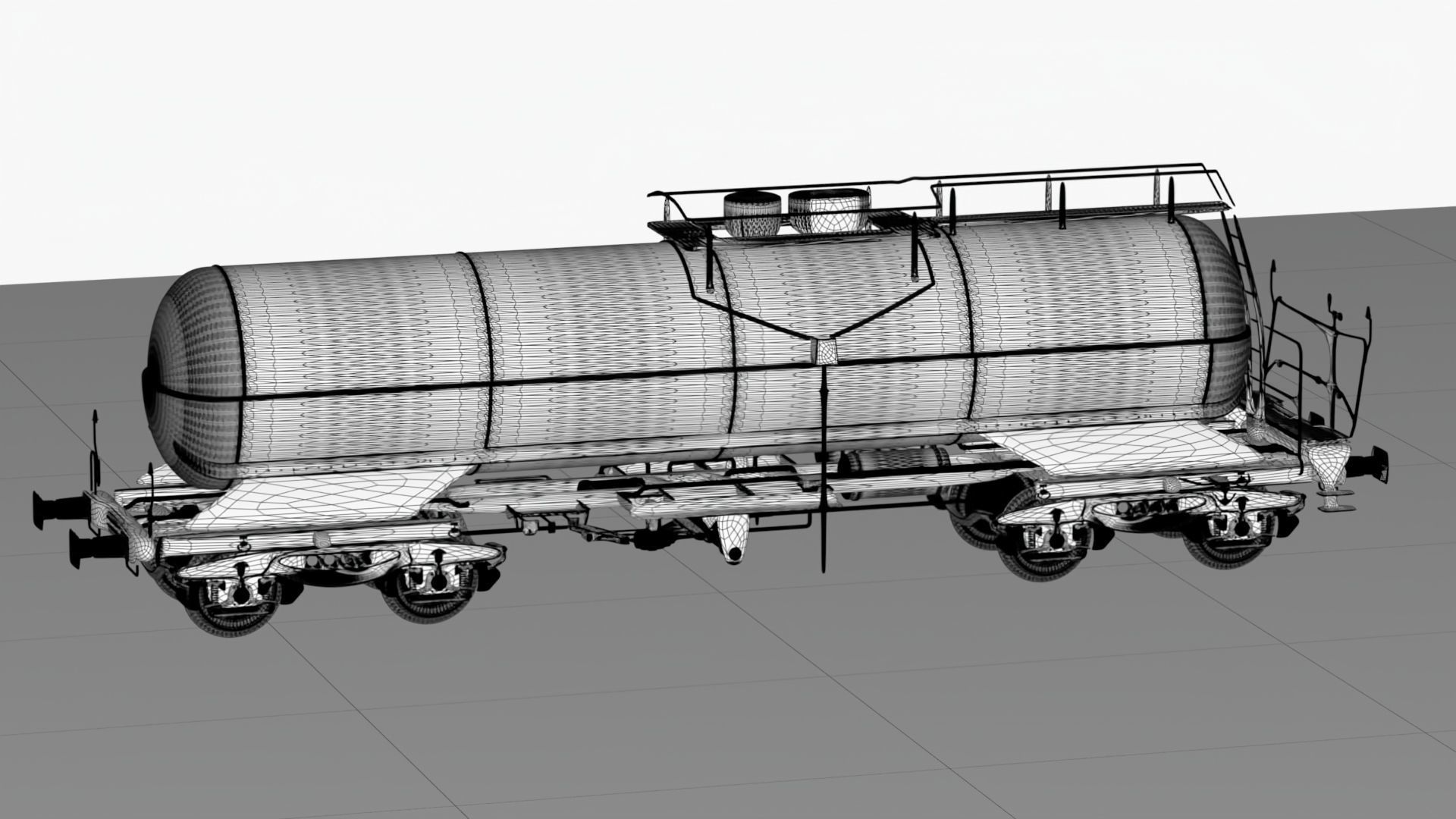 3D model 4K Abandoned Rusty Oil Tank Train Carriage VR / AR / low-poly ...