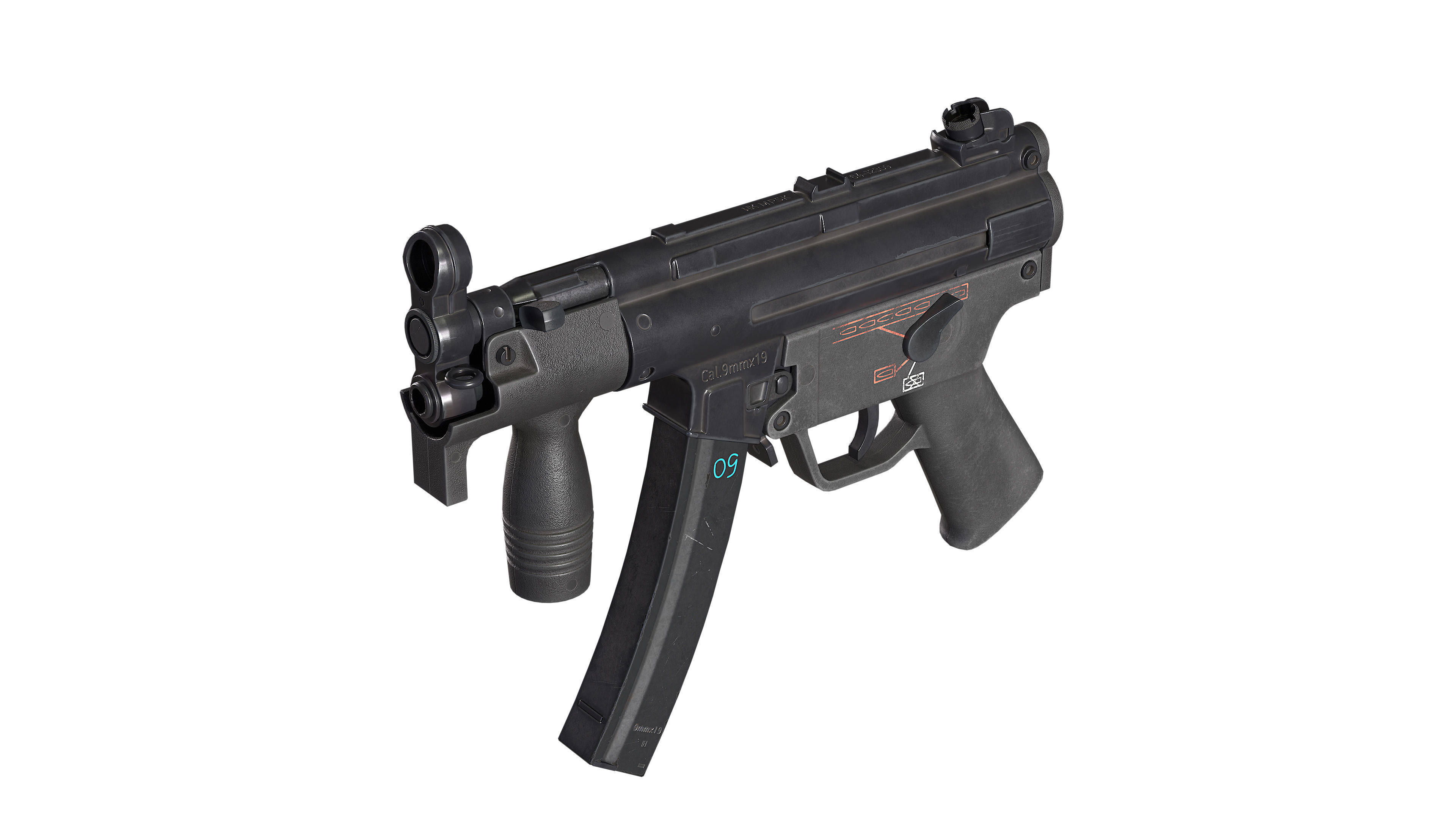 3D model MP5k submachine gun VR / AR / low-poly | CGTrader