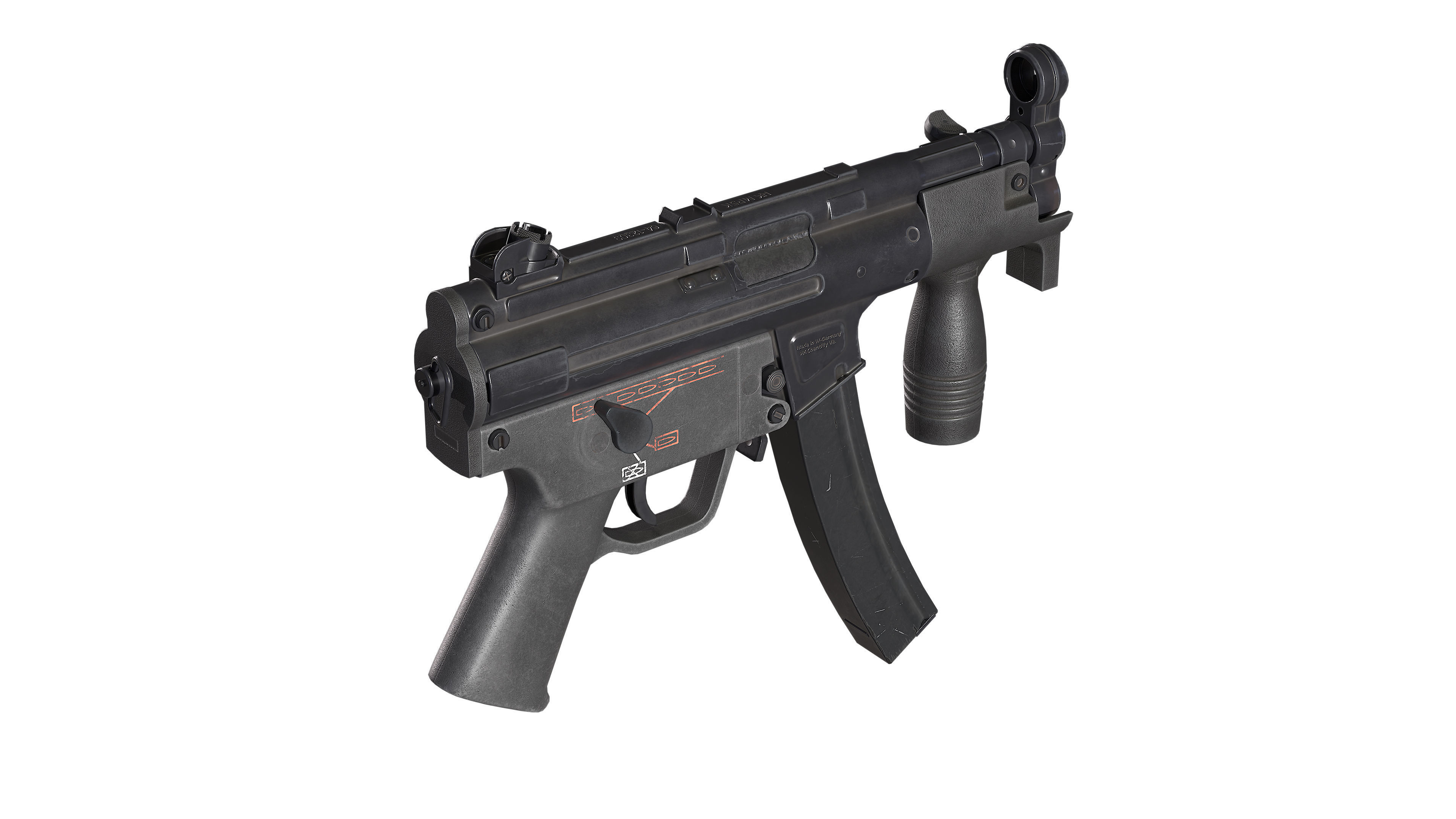 3D model MP5k submachine gun VR / AR / low-poly | CGTrader