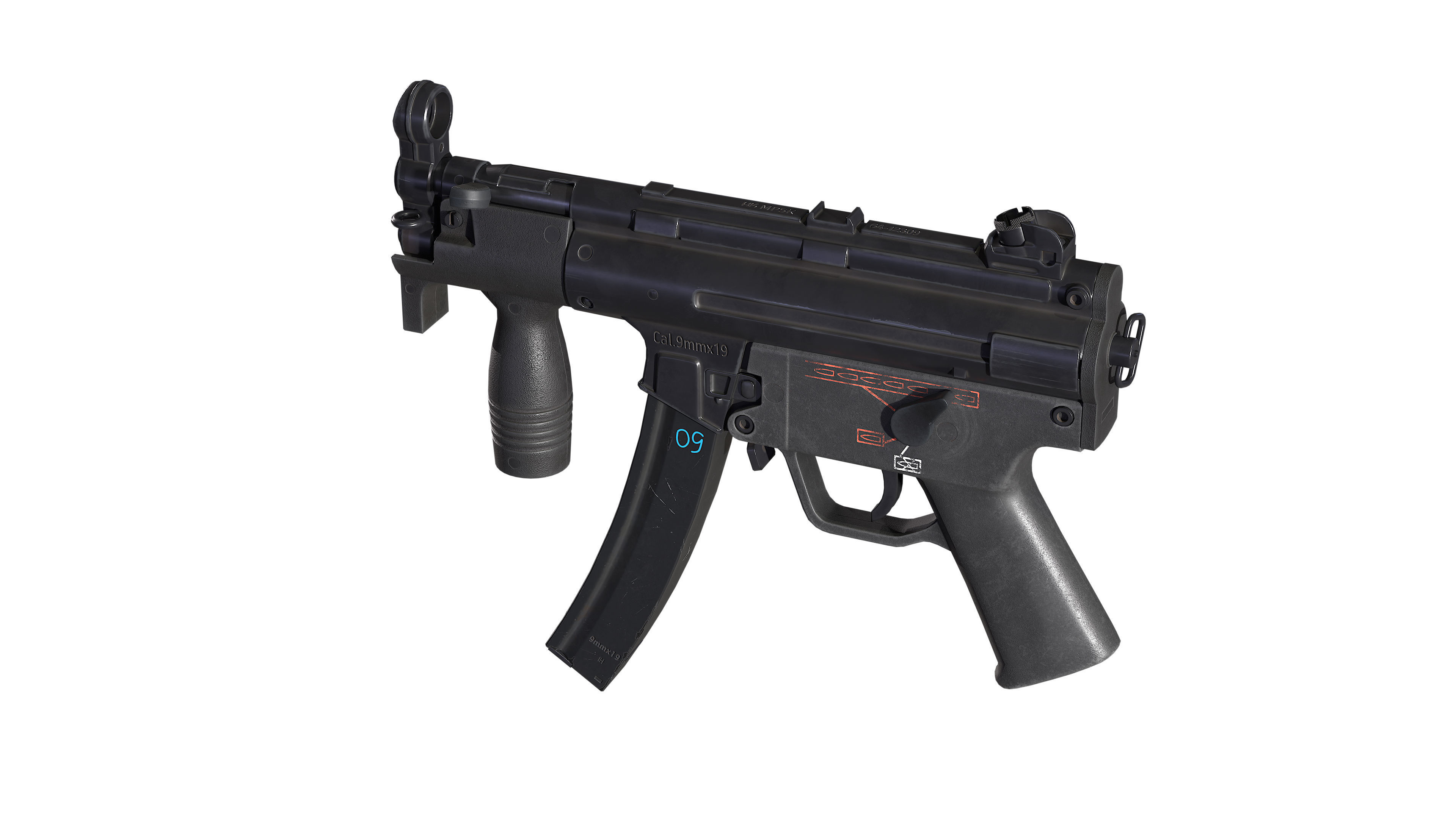 3D model MP5k submachine gun VR / AR / low-poly | CGTrader