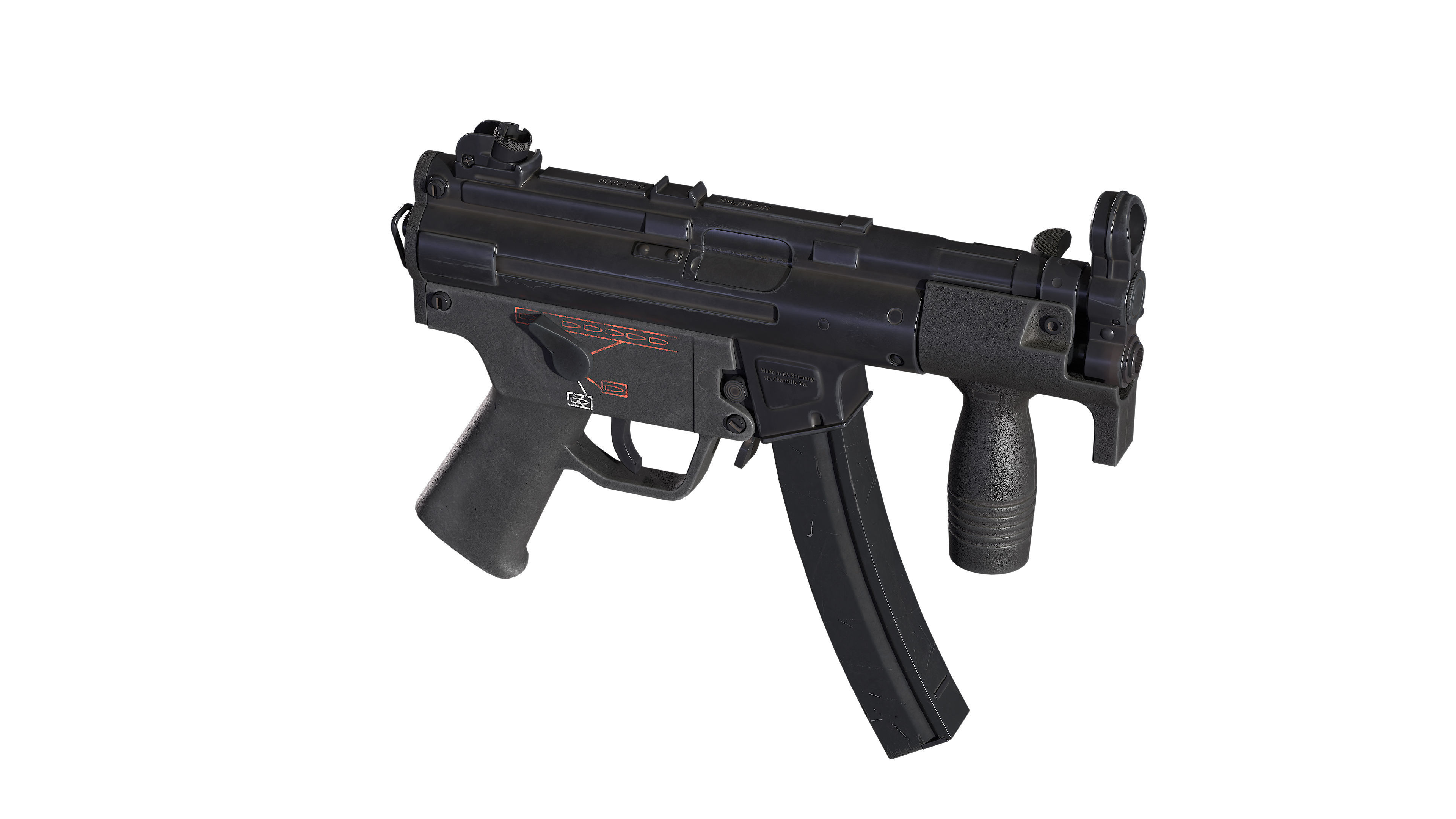 3D model MP5k submachine gun VR / AR / low-poly | CGTrader