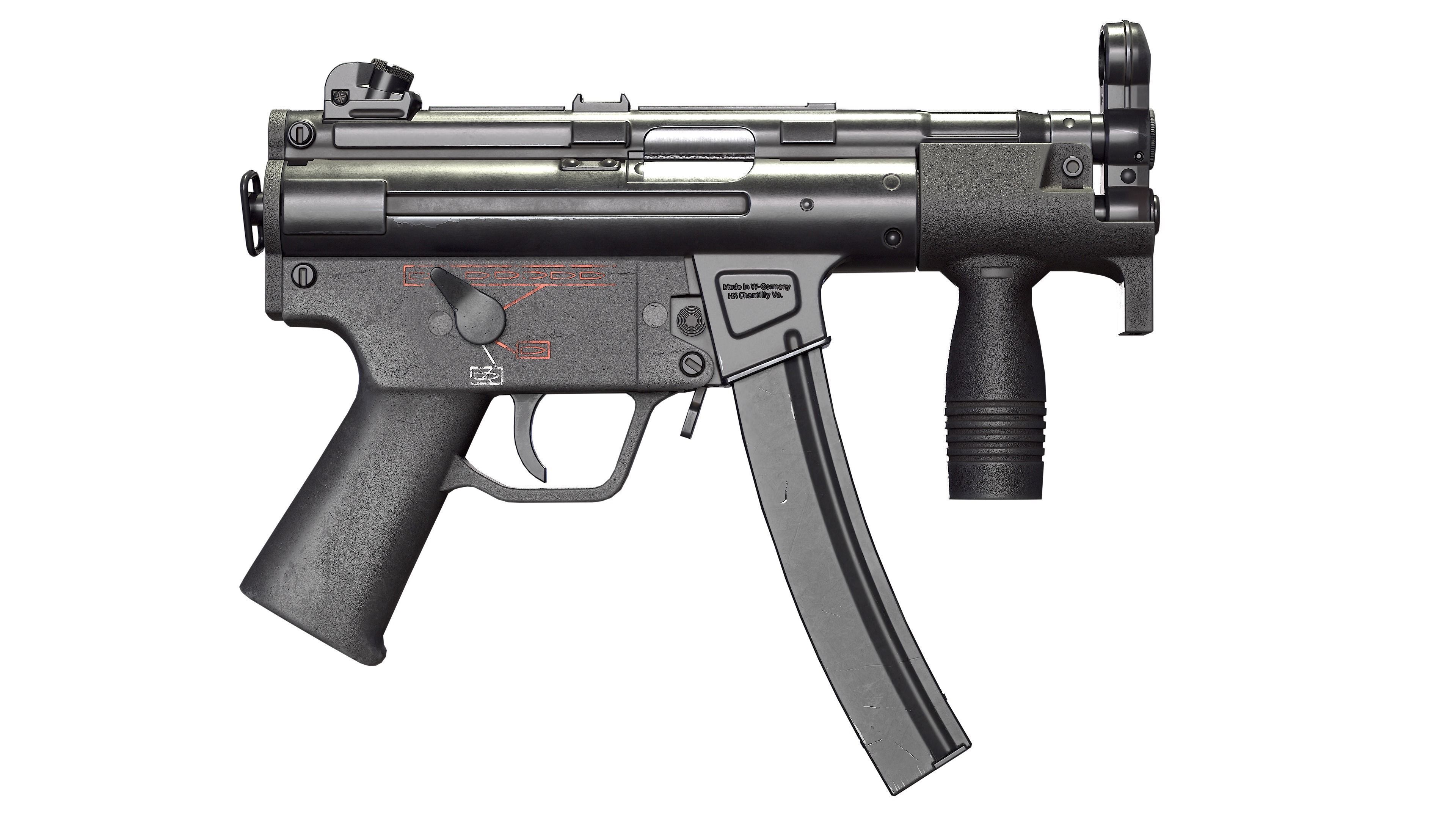 3D model MP5k submachine gun VR / AR / low-poly | CGTrader