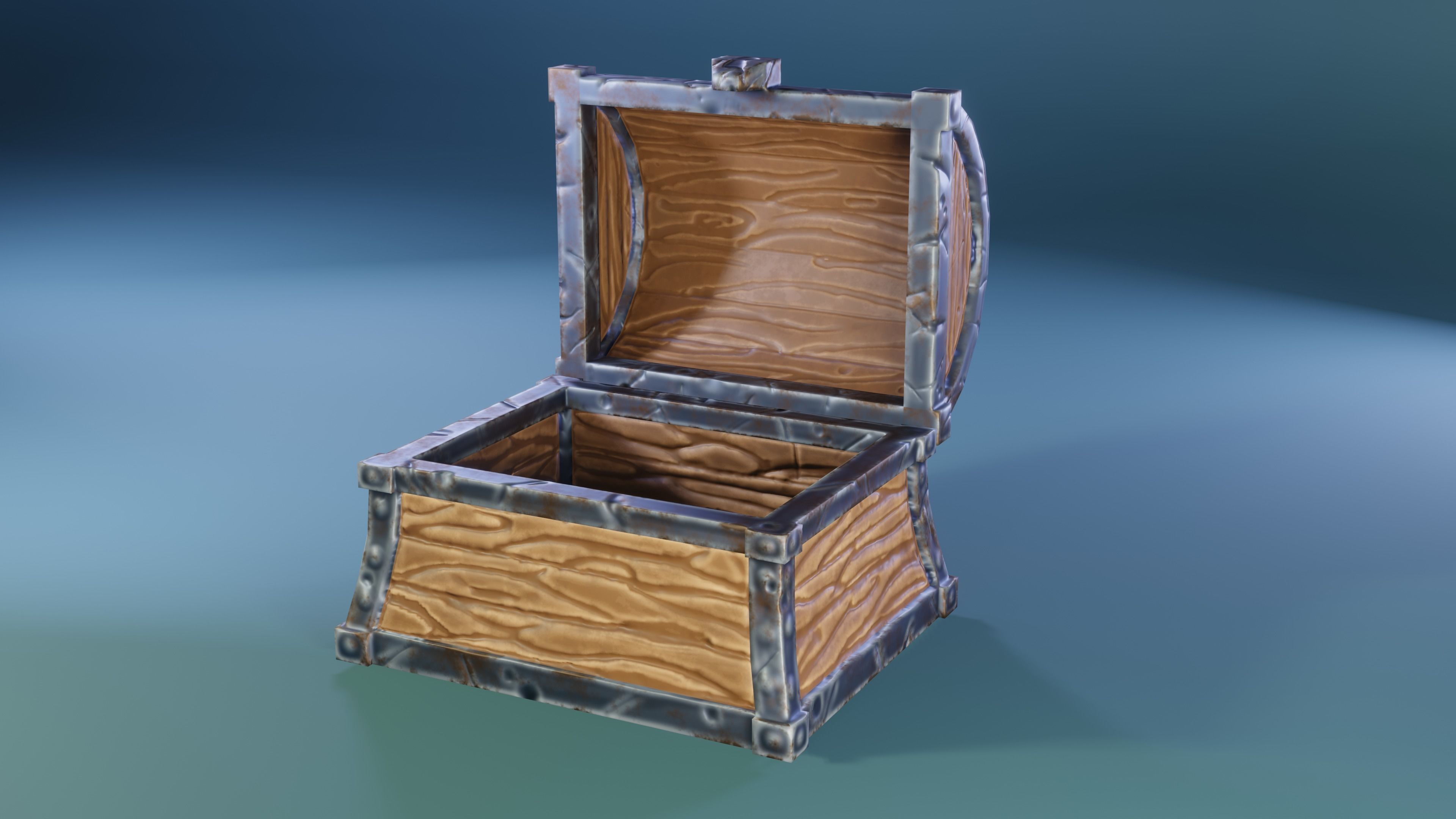 3D model Stylized Common Treasure Chest VR / AR / low-poly | CGTrader