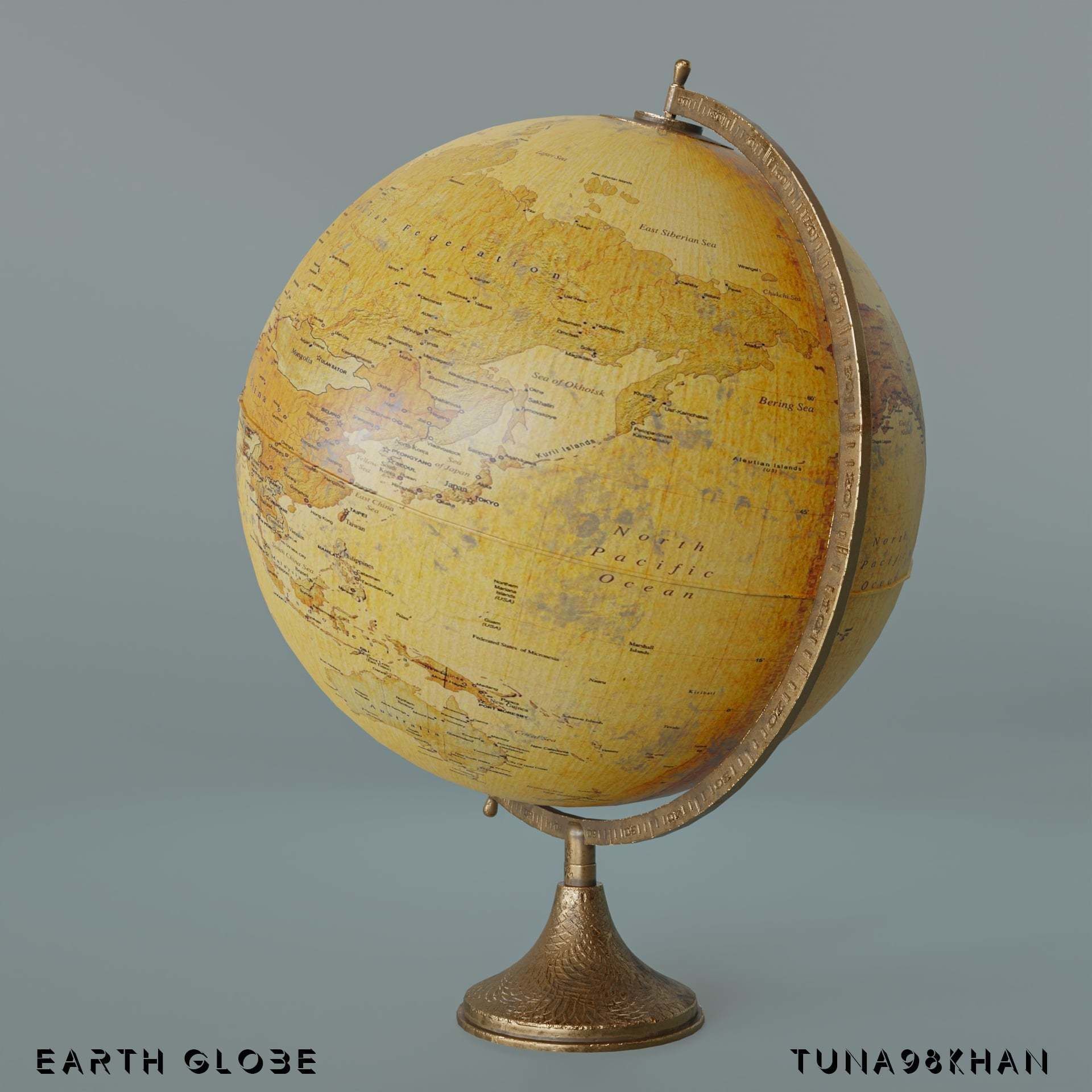 3D model THE OLD EARTH GLOBE VR / AR / low-poly | CGTrader