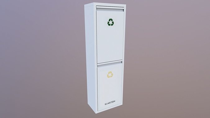 2 Sorting Dust Box Trash Can 3D model | CGTrader