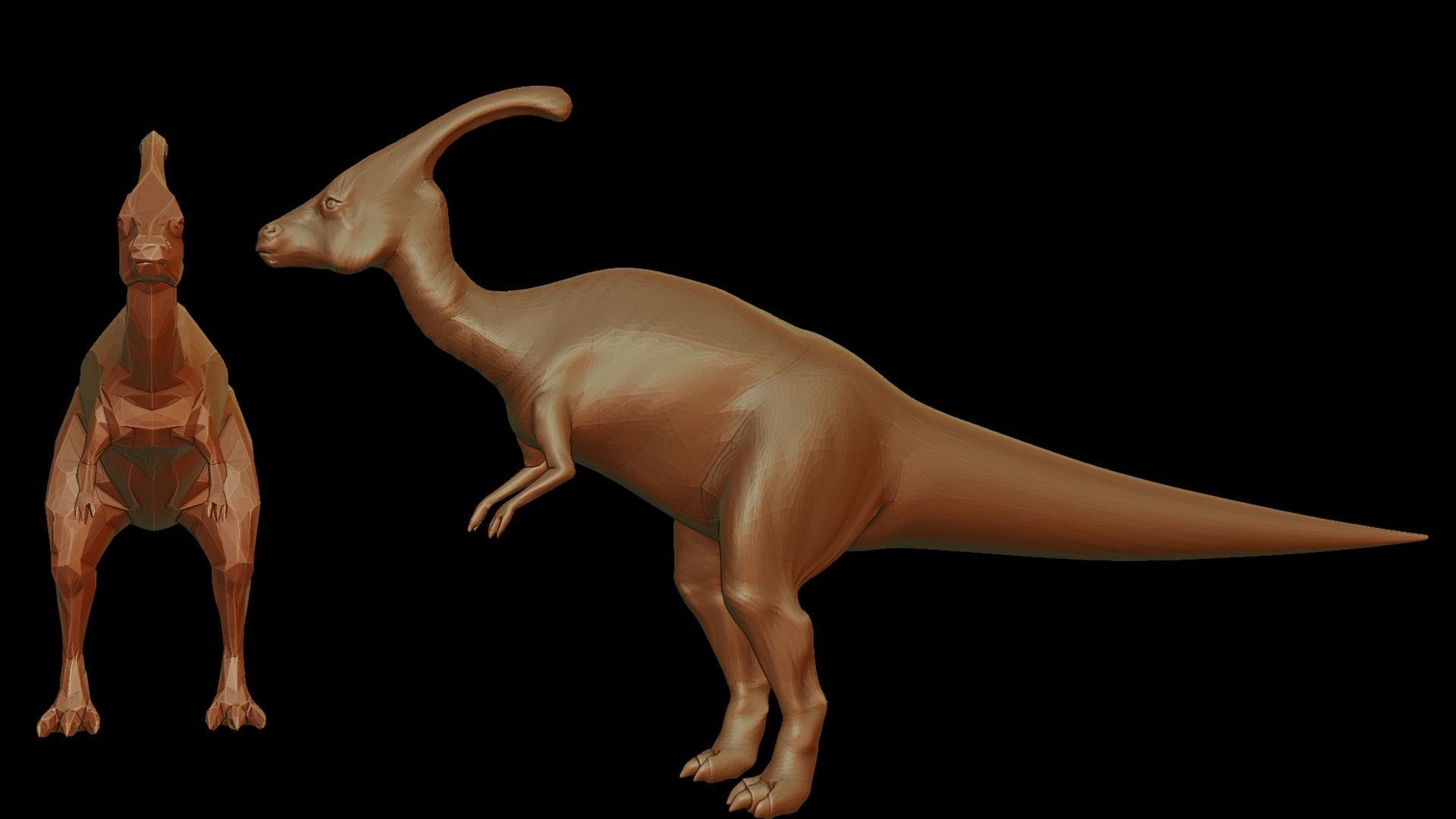 Parasaurus dinosaur 3D model 3D printable | CGTrader