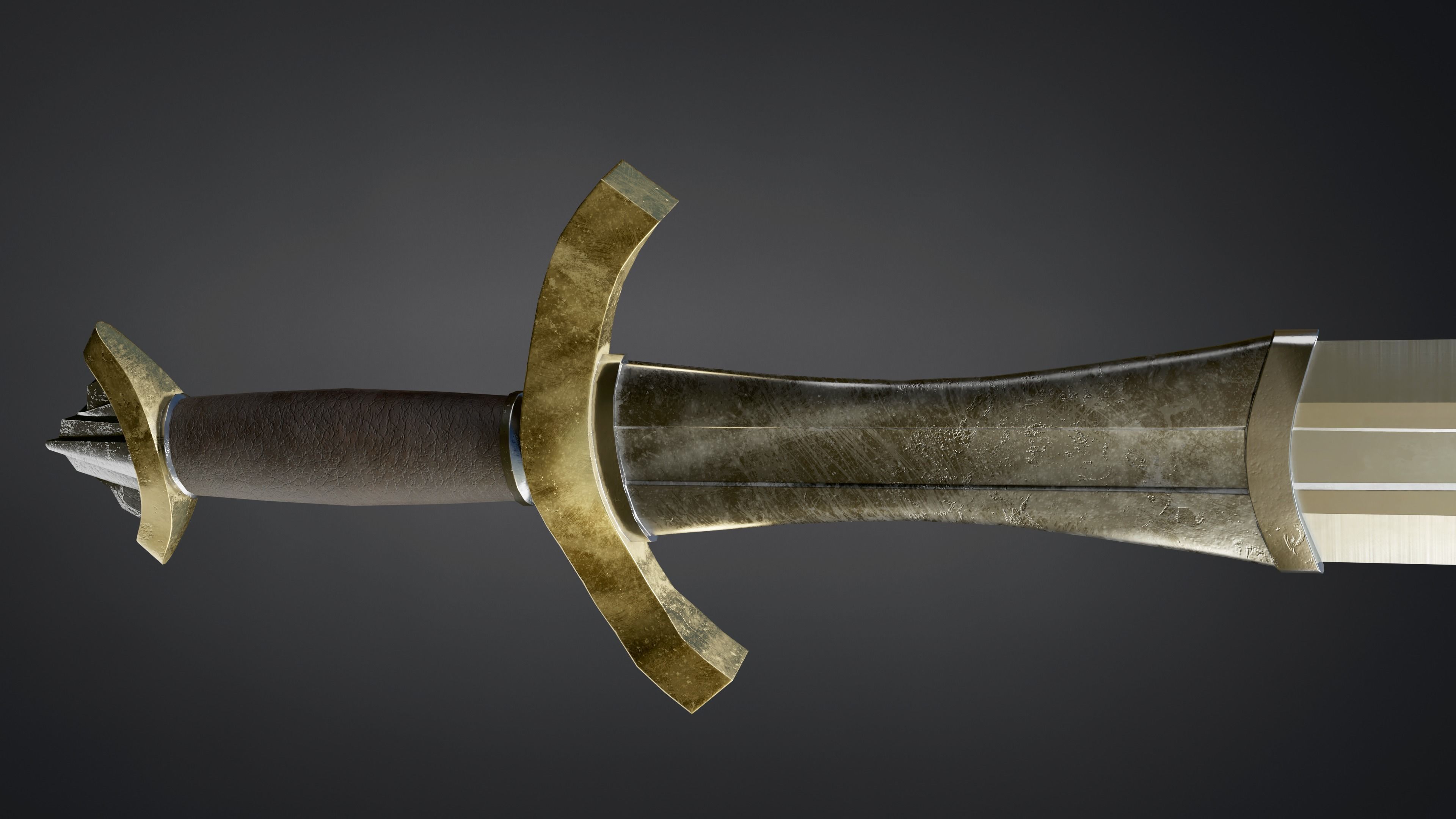 3D model Medieval sword with ricasso VR / AR / low-poly | CGTrader