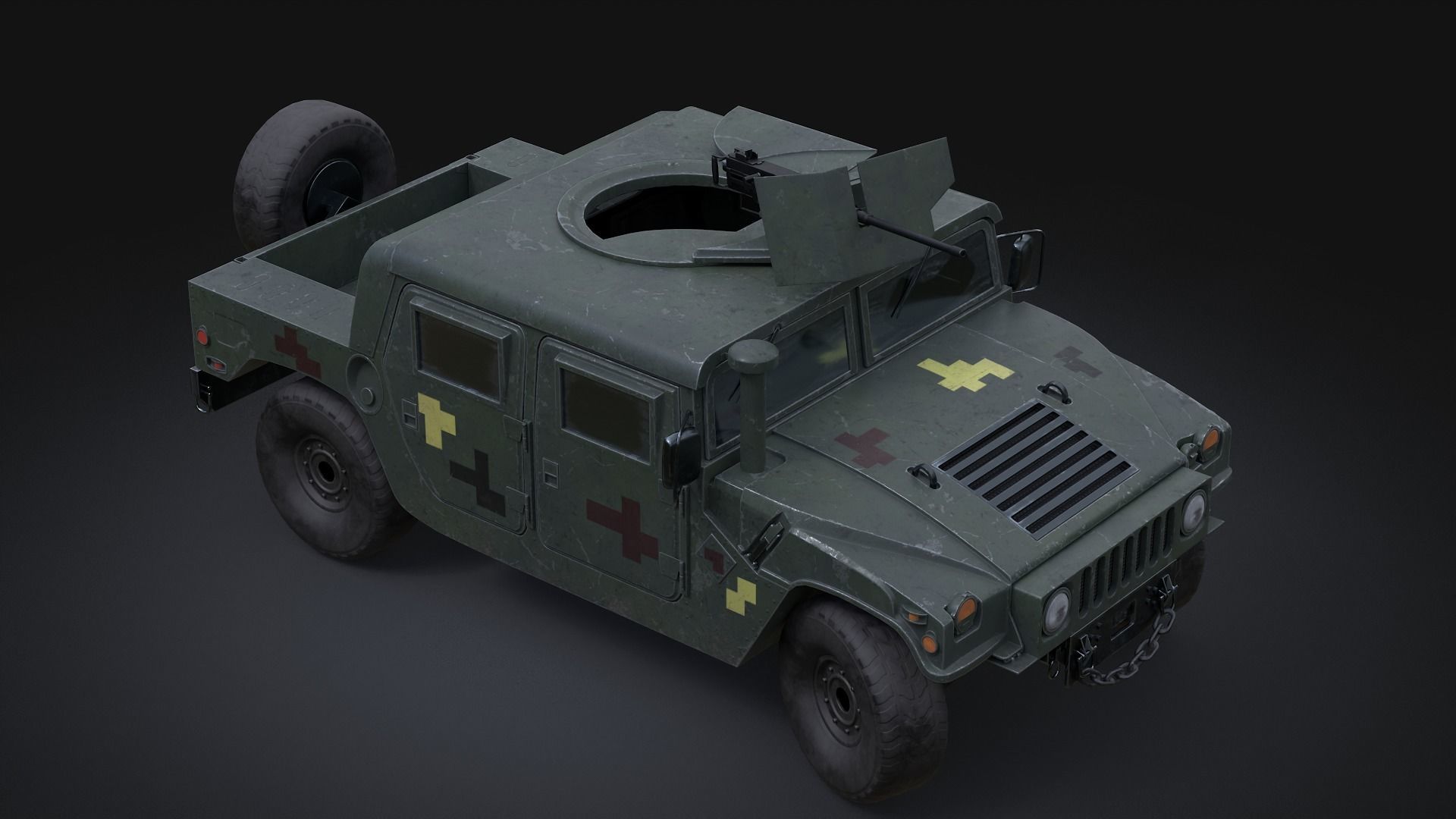 3D model HMMWV military vehicle VR / AR / low-poly | CGTrader