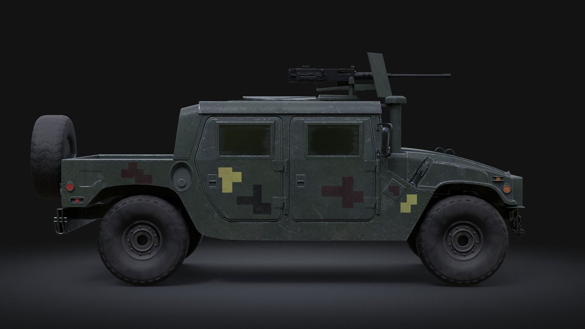 3D model HMMWV military vehicle VR / AR / low-poly | CGTrader
