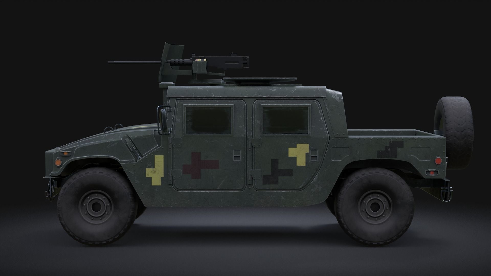 3D model HMMWV military vehicle VR / AR / low-poly | CGTrader