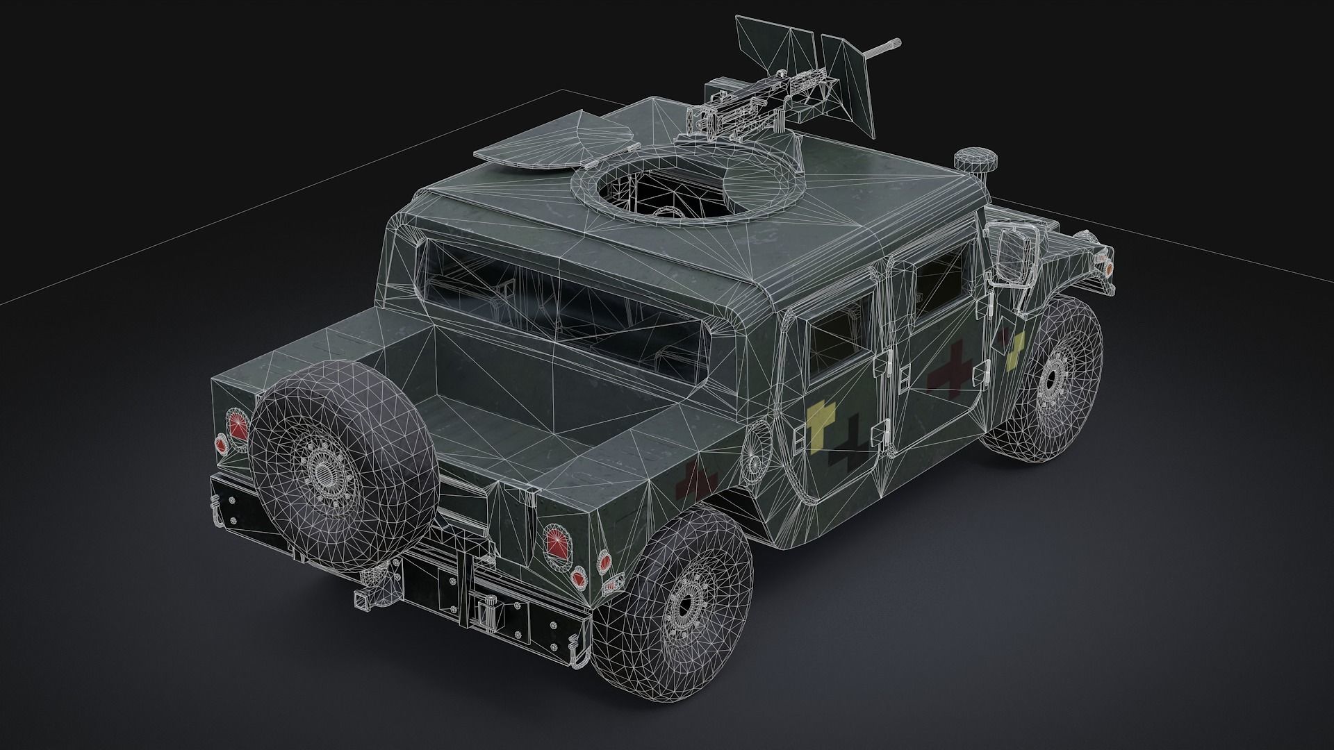 3D model HMMWV military vehicle VR / AR / low-poly | CGTrader