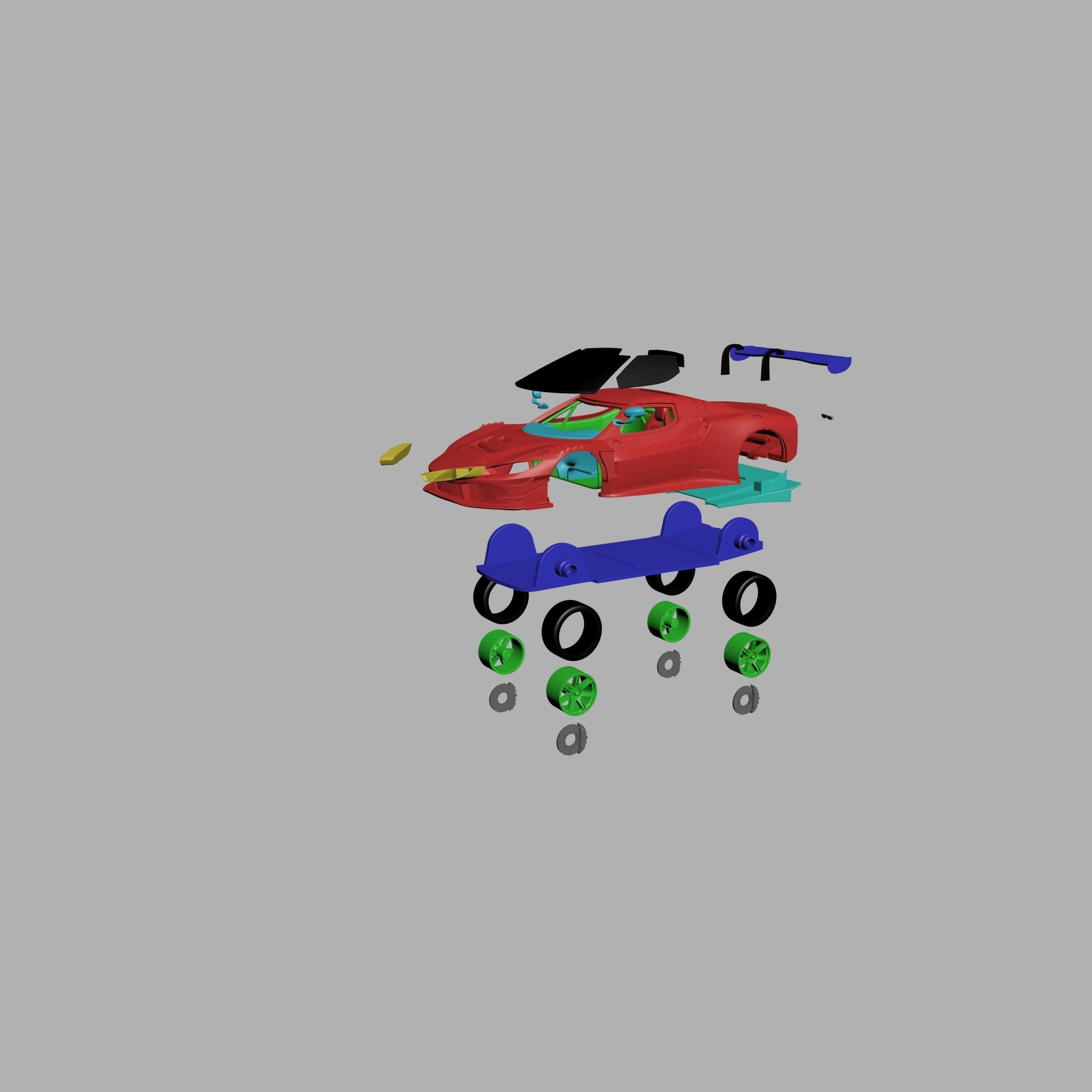 Ferrari 296 GT3 Cup Motorsport Ready to Print STL Files 3D model 3D ...