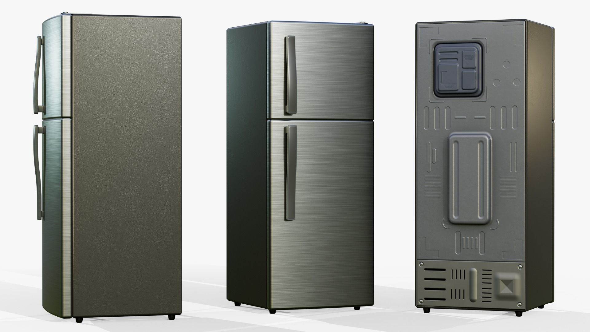 3D model Fridge game ready PBR refrigerator and freezer VR / AR / low ...