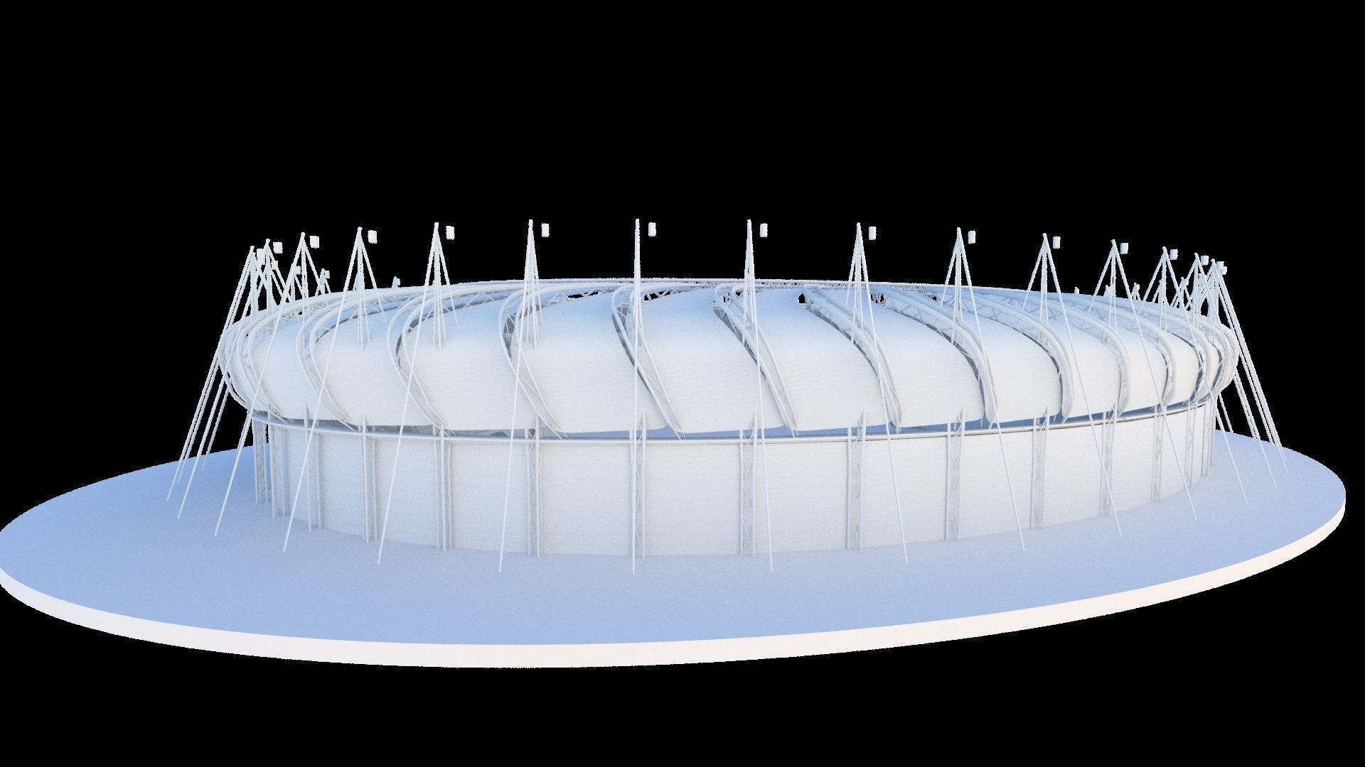 3D model Port International Stadium - VR / AR / low-poly | CGTrader
