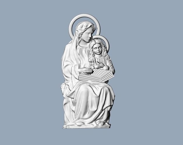 Virgin Saint Ana-Virgen Santa Ana 3D model 3D printable | CGTrader