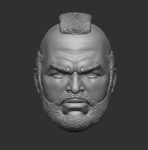 Mr T - Headsculpt for Action Figures 3D model 3D printable | CGTrader