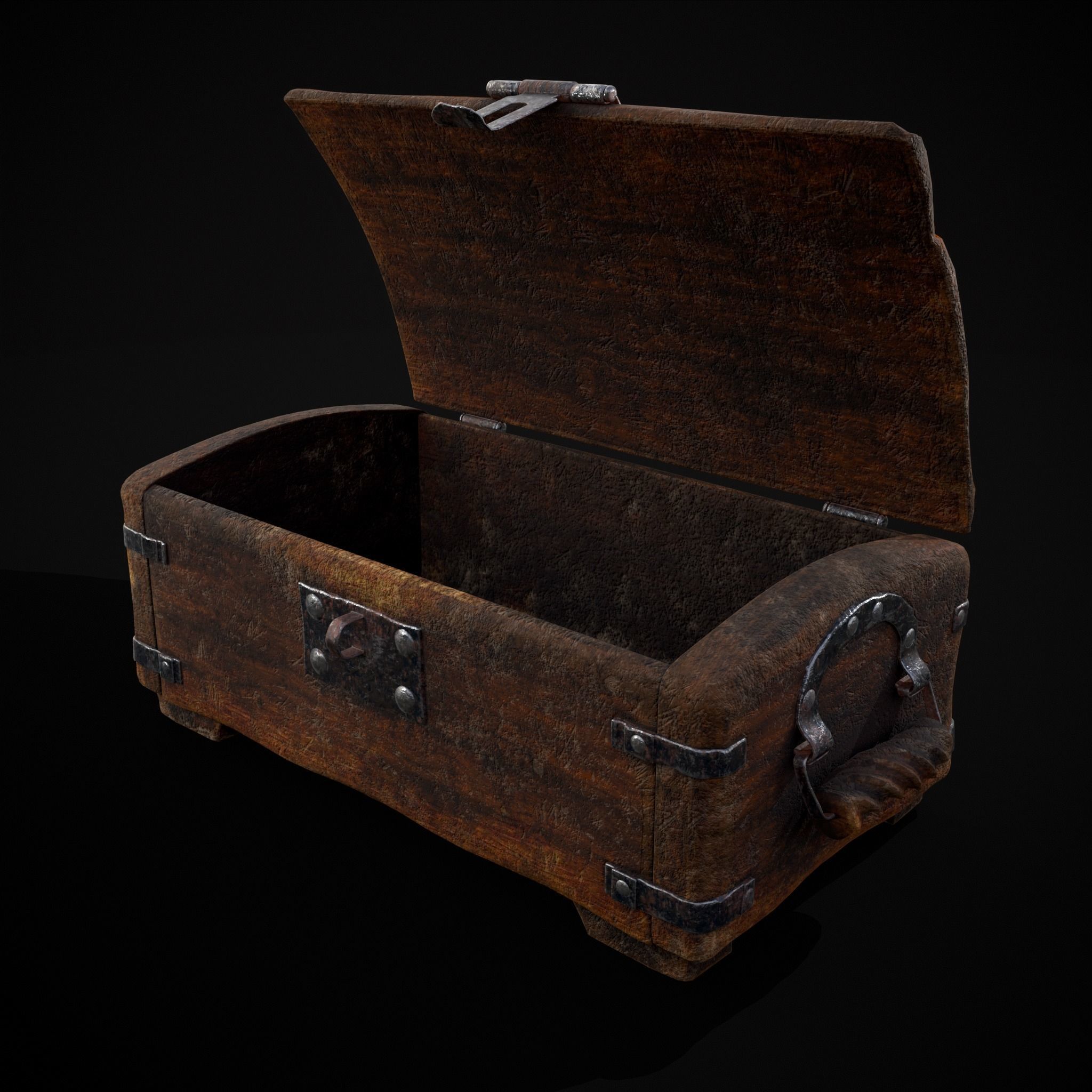3D model Old Rustic Rose Wood Chest VR / AR / low-poly | CGTrader