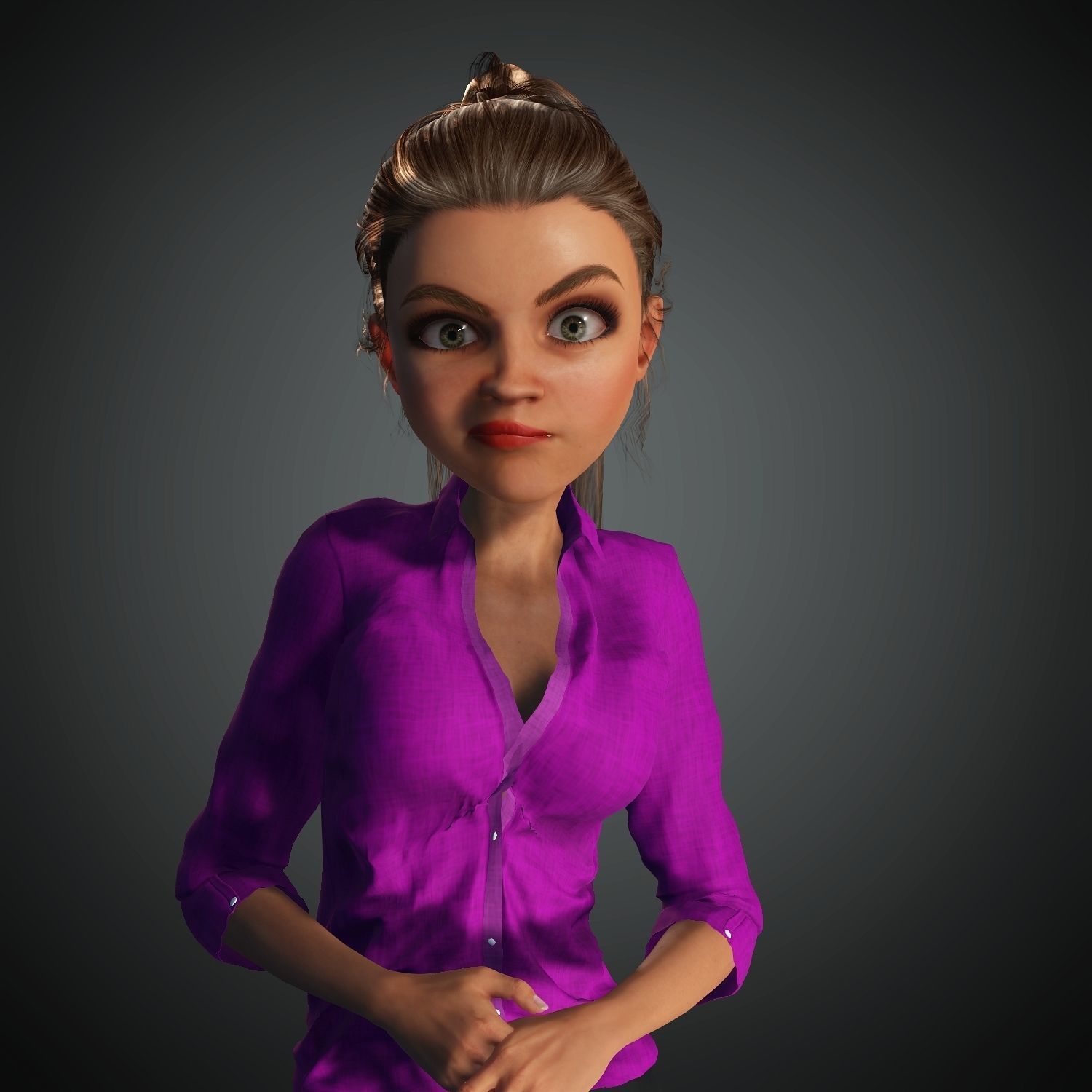 Semi Realistic Cartoon Character Rigged Iclone Blender Maya 3D model ...