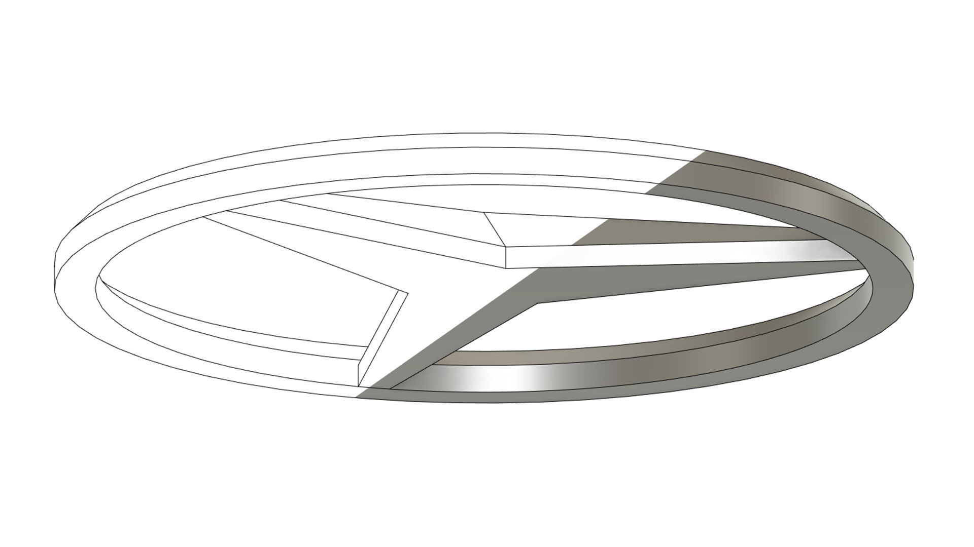 3D Mercedes Benz Logo 3D model 3D printable | CGTrader