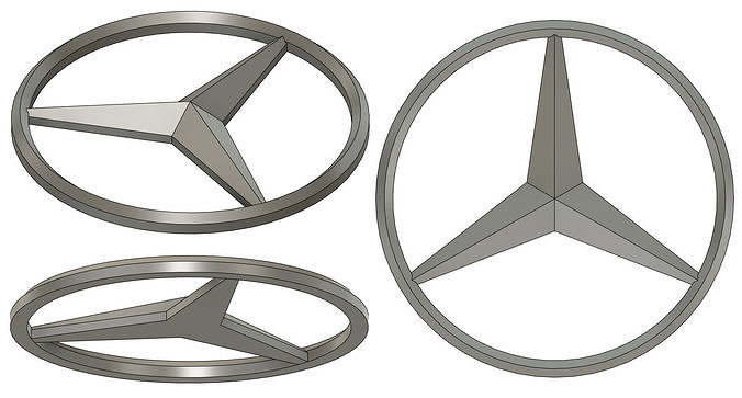 3D Mercedes Benz Logo 3D model 3D printable | CGTrader