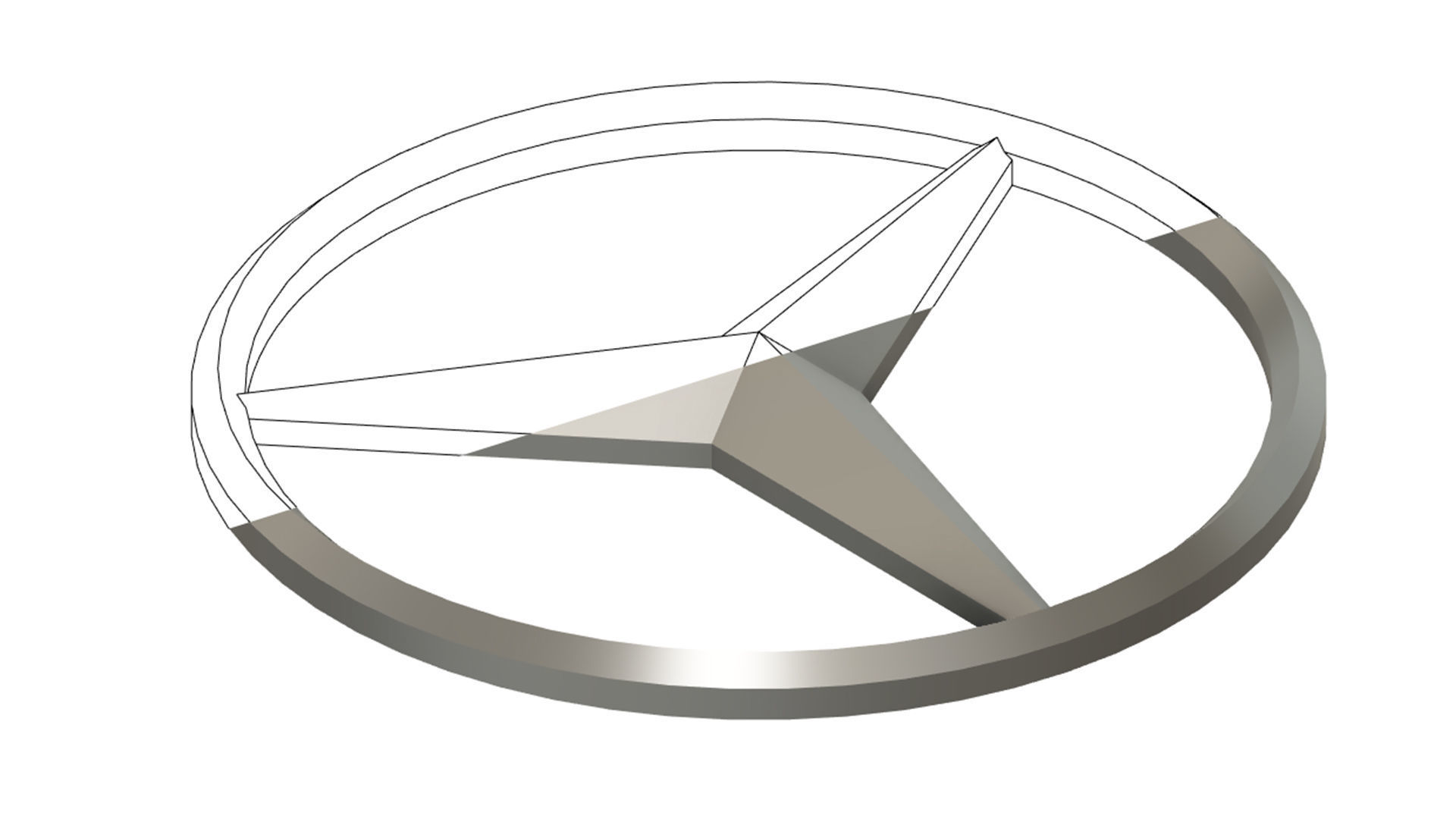 3D Mercedes Benz Logo 3D model 3D printable | CGTrader