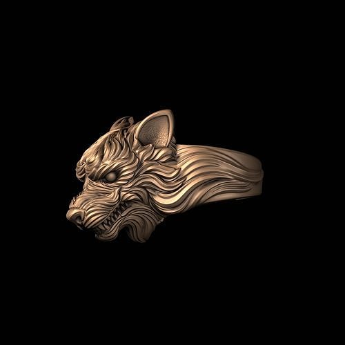 Wolf Ring 3D model 3D printable | CGTrader