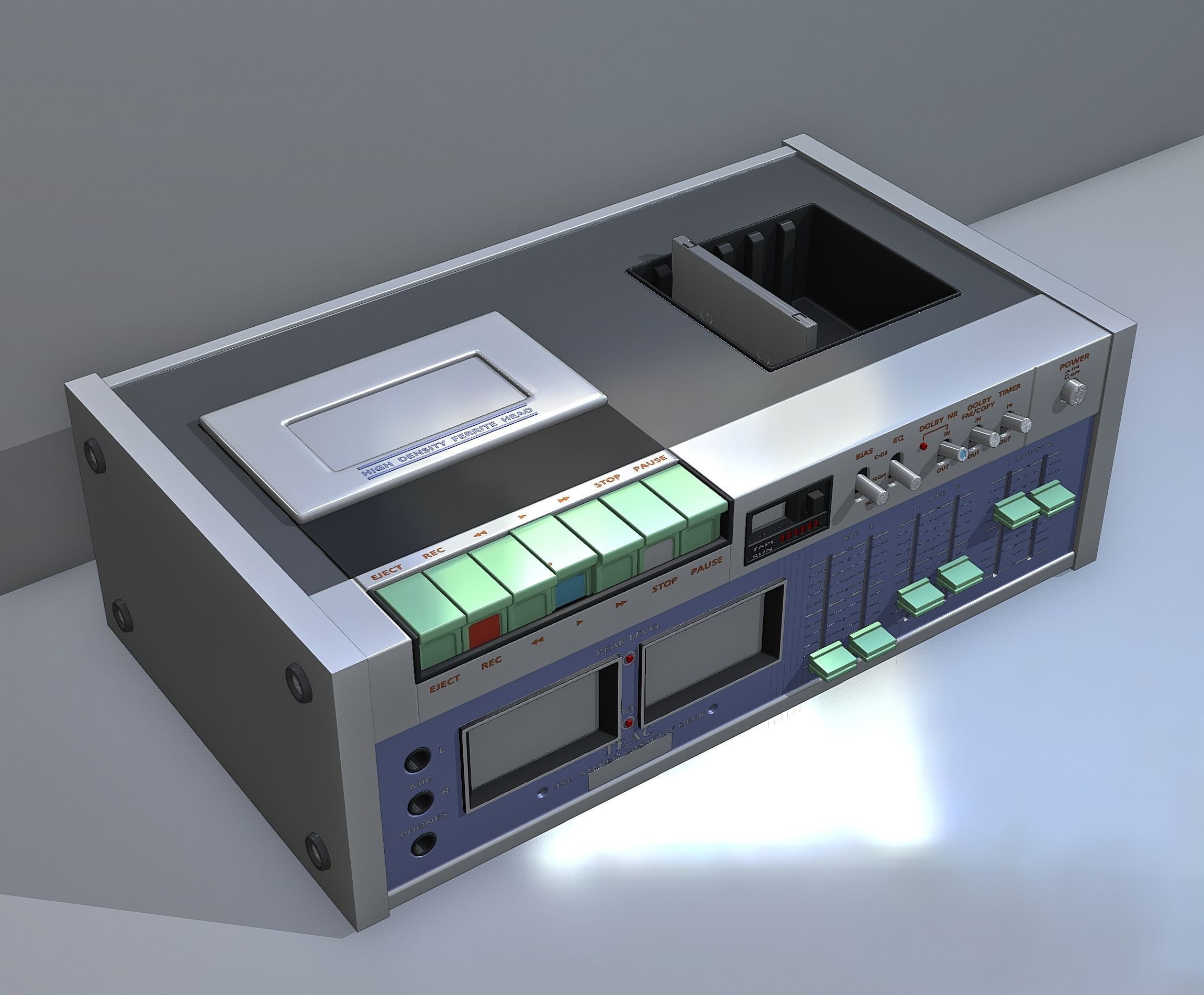 Rare cassette deck Teac 3D model | CGTrader