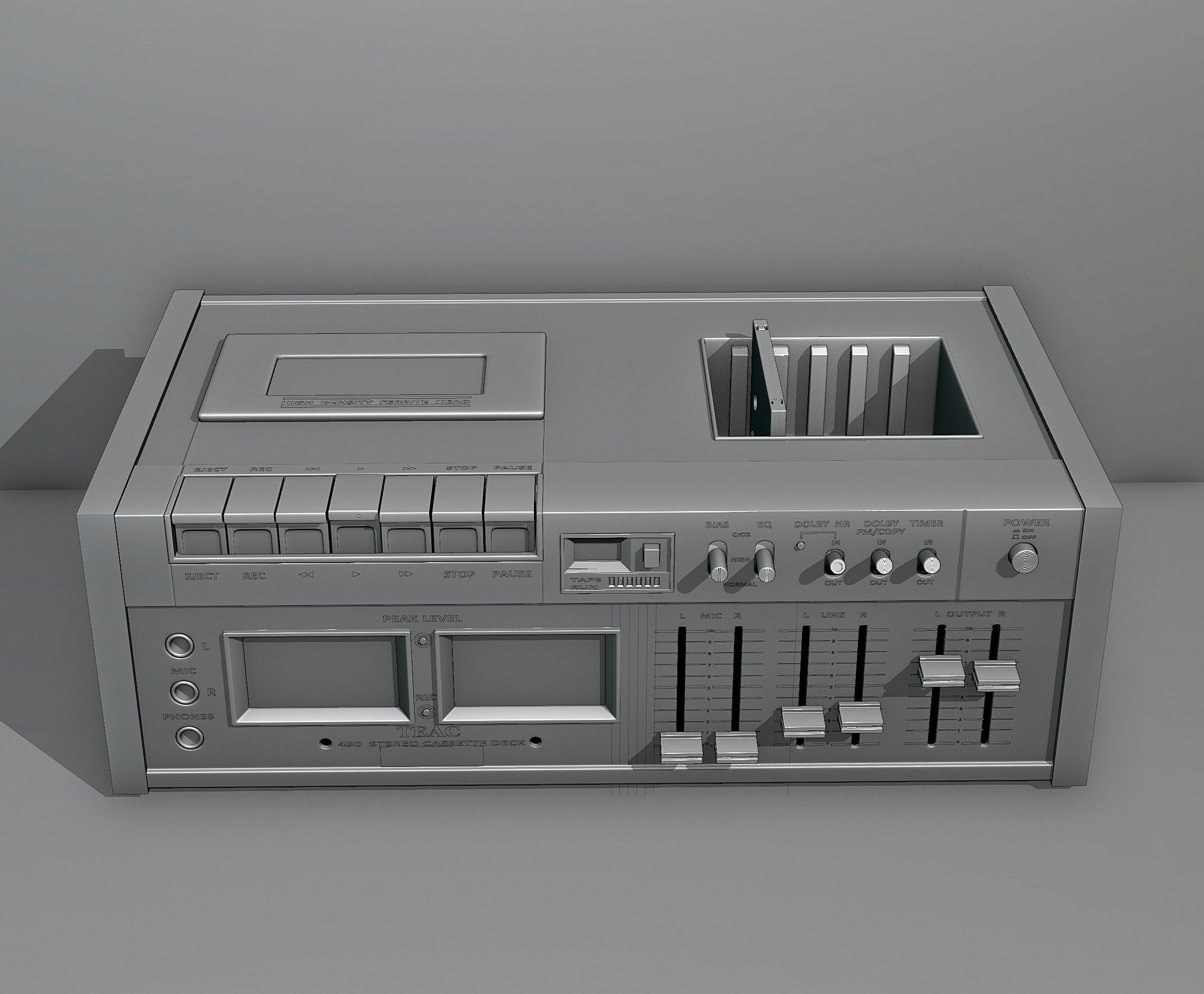 Rare cassette deck Teac 3D model | CGTrader