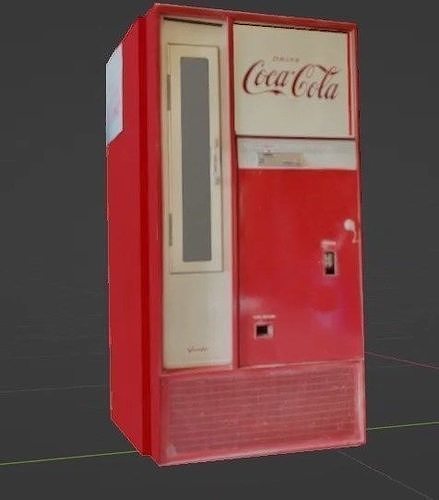 3D model coke machine low poly retro style VR / AR / low-poly | CGTrader