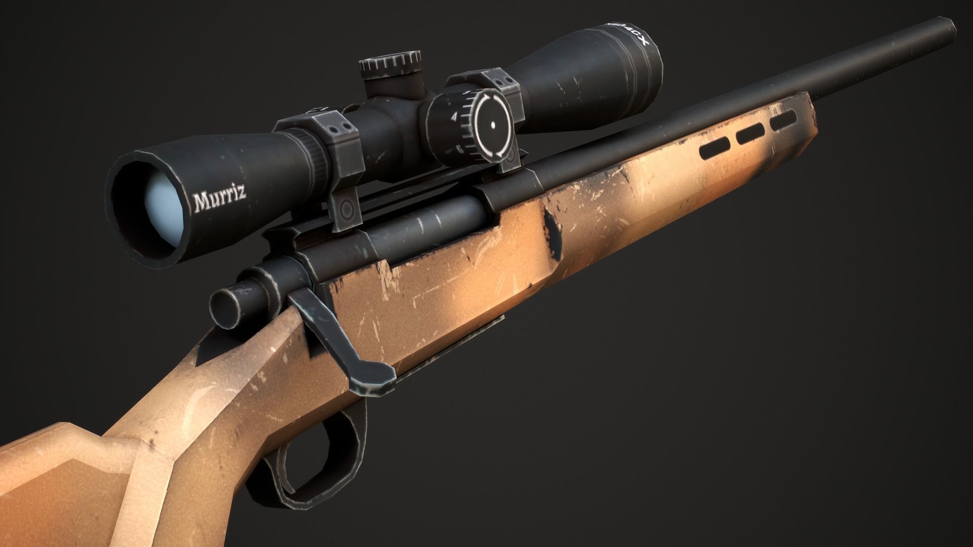 3D model M24 Sniper Rifle - Low Poly Game Ready VR / AR / low-poly ...