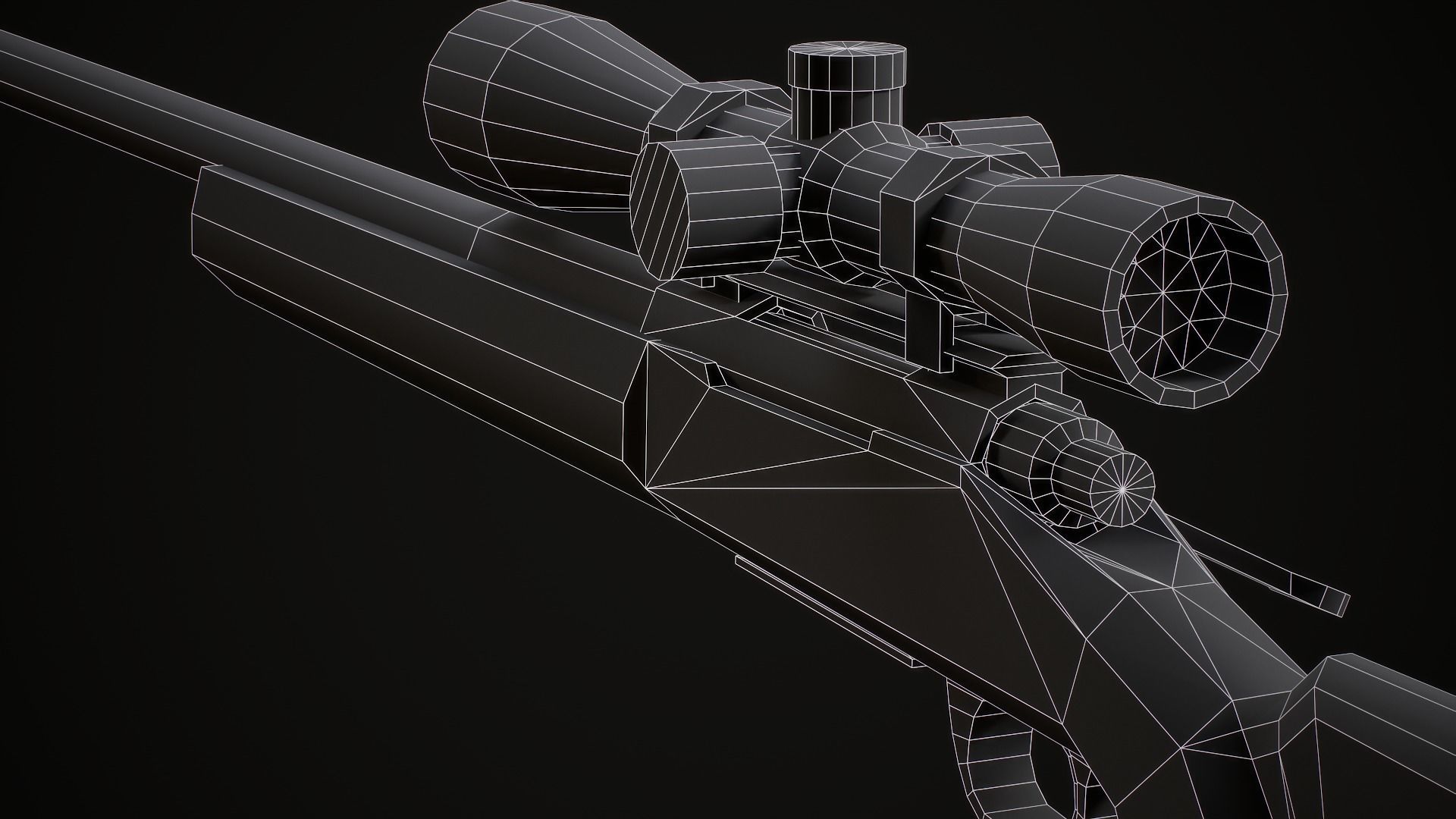 3D model M24 Sniper Rifle - Low Poly Game Ready VR / AR / low-poly ...