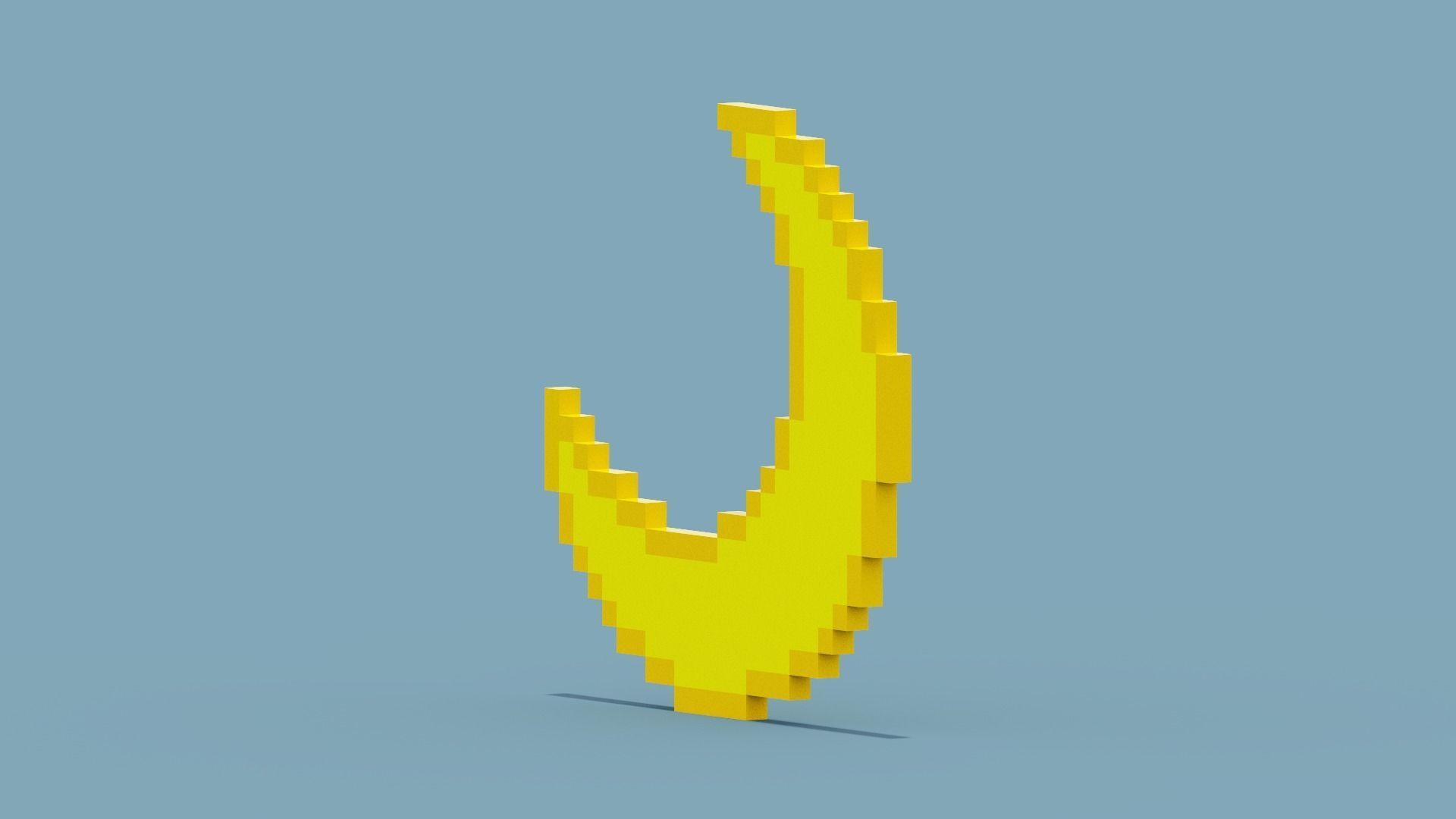 3D model Pixel Moon VR / AR / low-poly | CGTrader