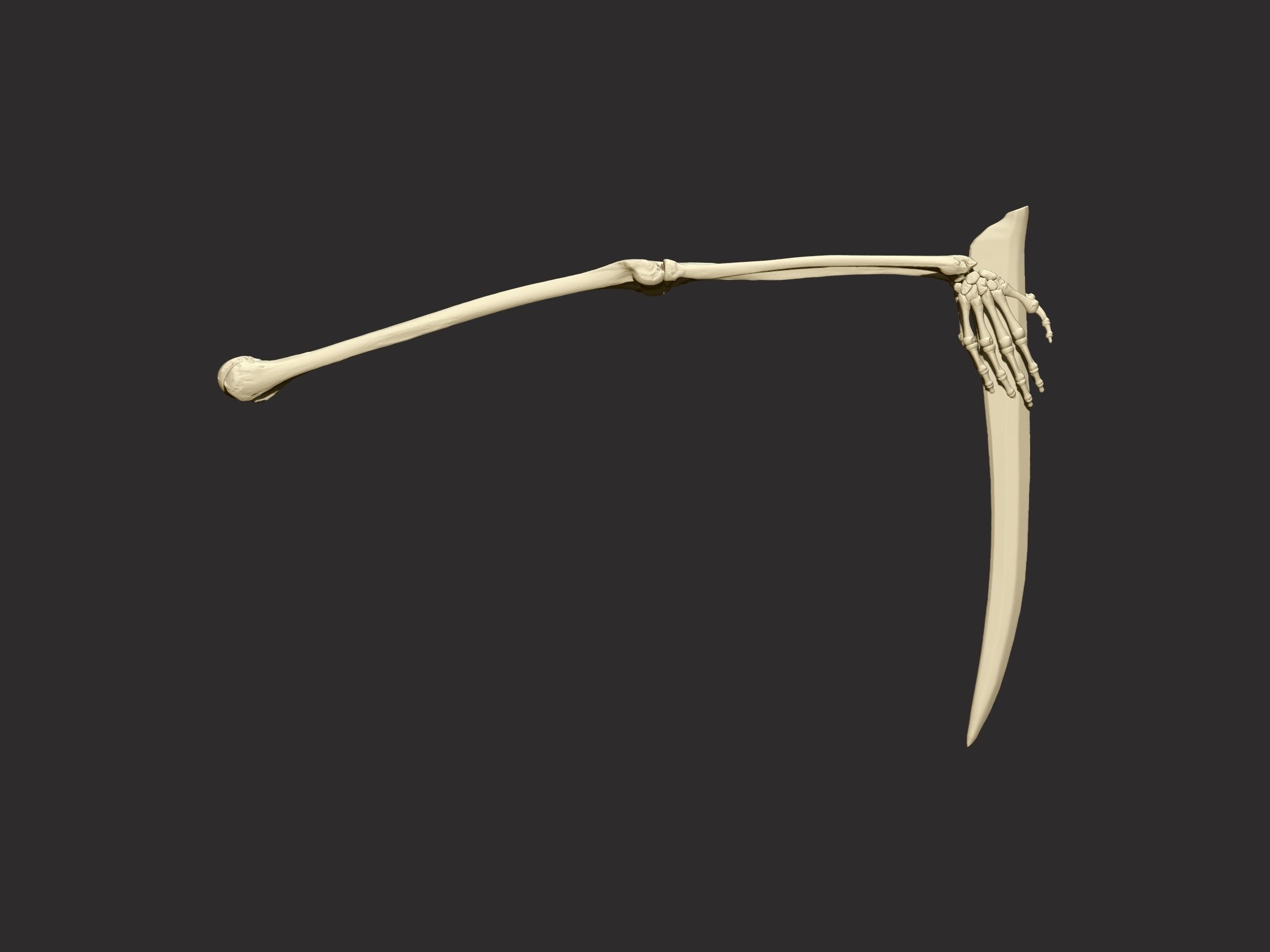 Giants Bone Scythe 3D model 3D printable | CGTrader