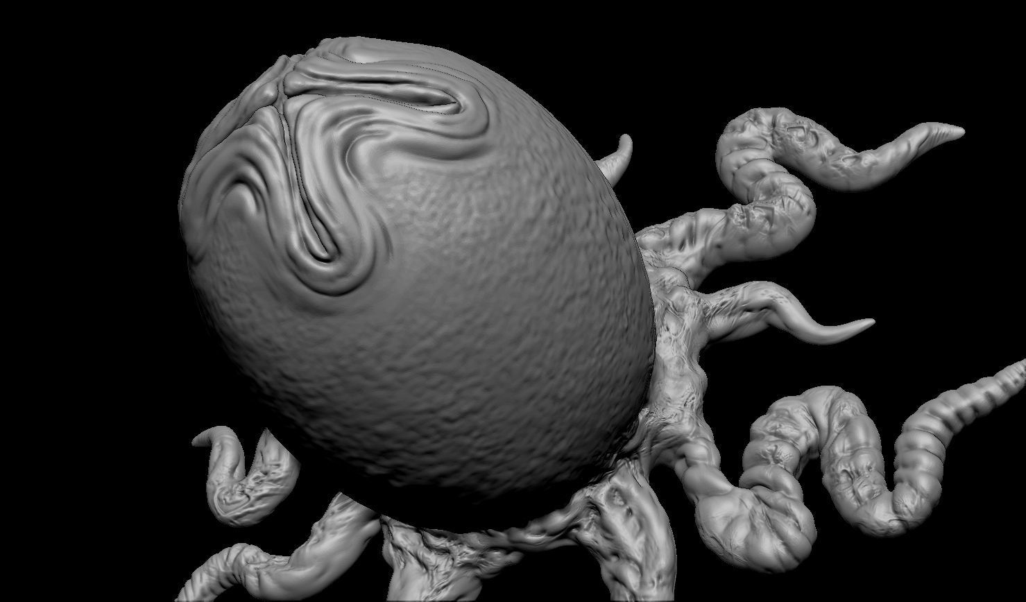3D PRINTABLE OPEN AND CLOSED ALIEN EGGS WITH ROOTS 3D model 3D ...