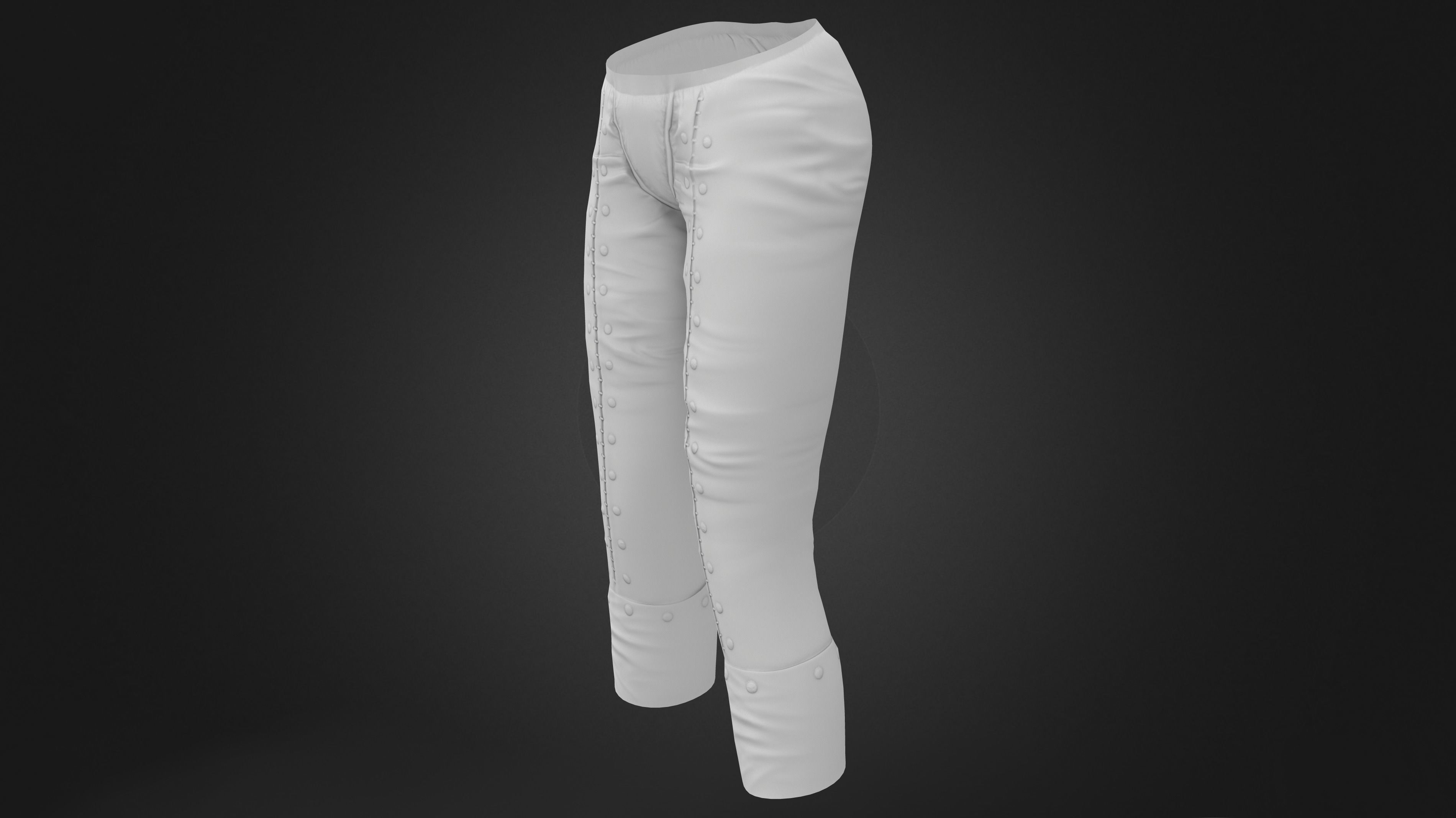 3D model Black Leather Capri Pants VR / AR / low-poly | CGTrader