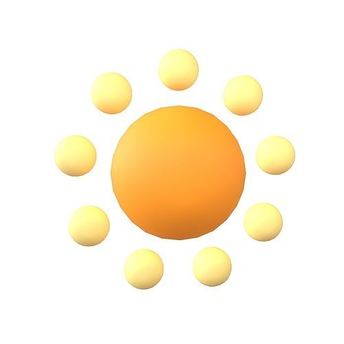 3D model Cartoon Sun V3 002 VR / AR / low-poly | CGTrader