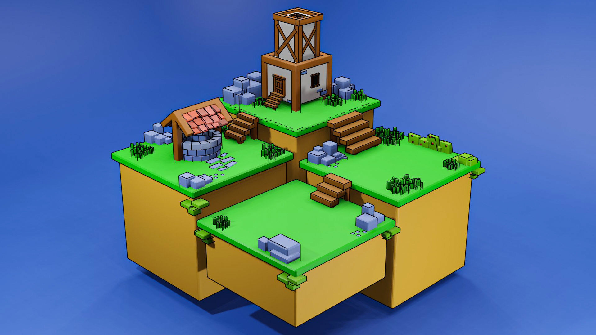 3D model cubic world VR / AR / low-poly | CGTrader