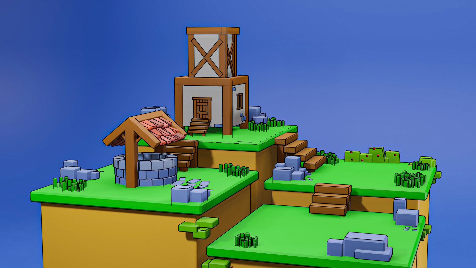 3D model cubic world VR / AR / low-poly | CGTrader