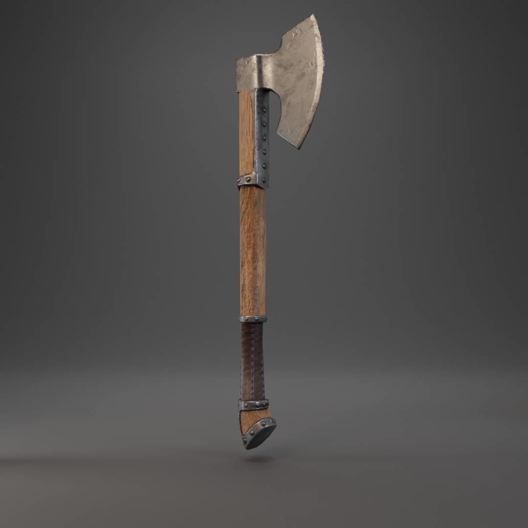Axe collection-game assets-2 models free VR / AR / low-poly 3D model ...
