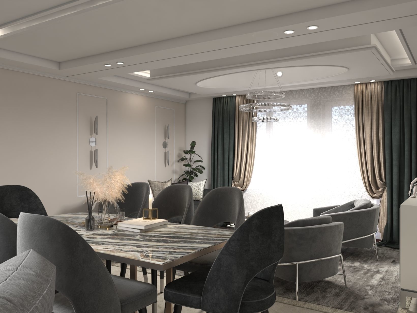interior neoclassical design 3D model | CGTrader