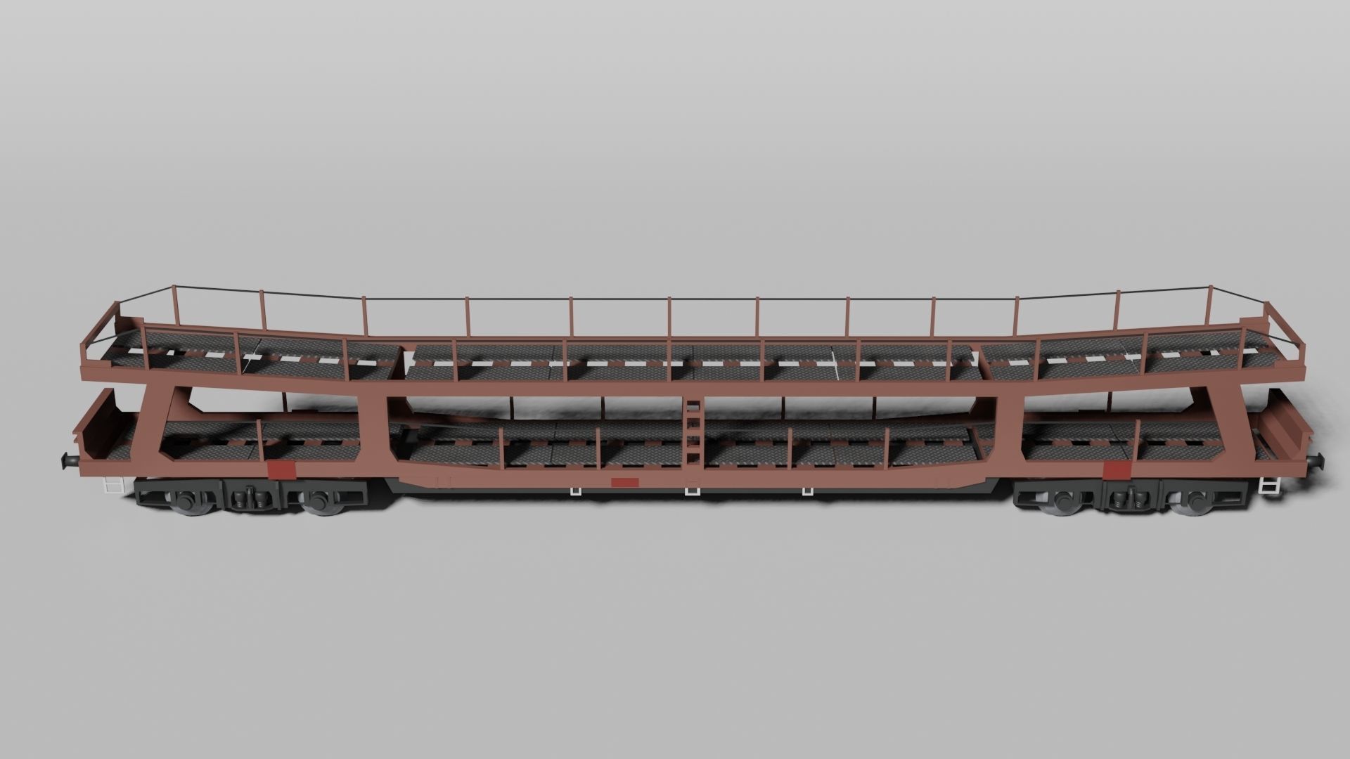 Car transporter railcar 3D model | CGTrader