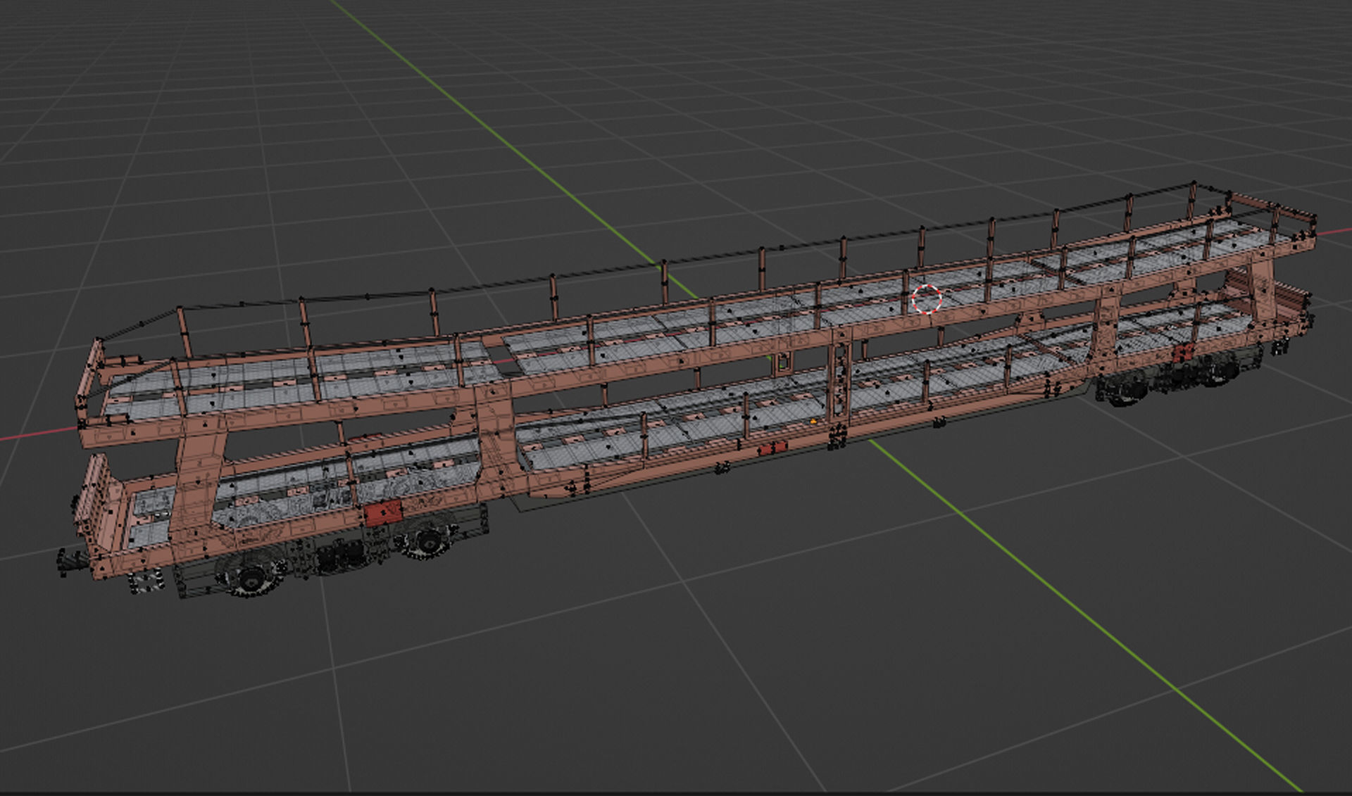 Car transporter railcar 3D model | CGTrader