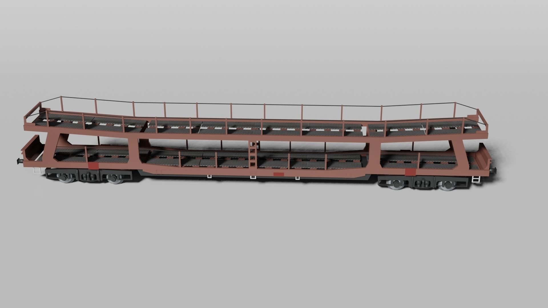 Car transporter railcar 3D model | CGTrader