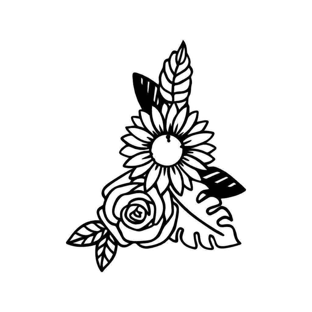 Flower 2D Wall Decoration 3D model 3D printable | CGTrader