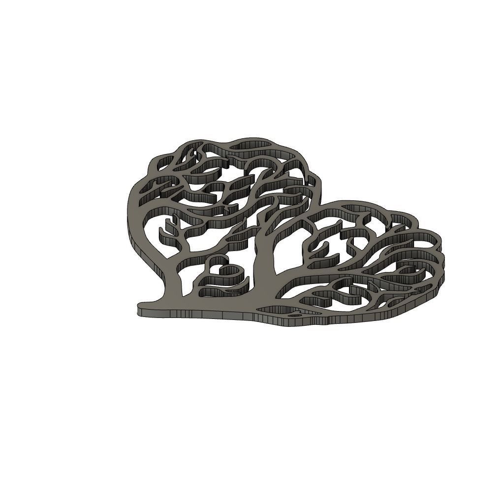 Heart Tree 2D Wall Decoration 3D model 3D printable | CGTrader